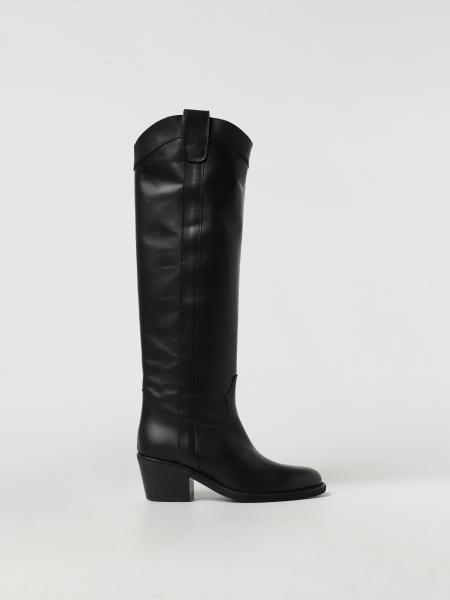 VIA ROMA 15: boots for woman - Black | Via Roma 15 boots 3763 online at ...