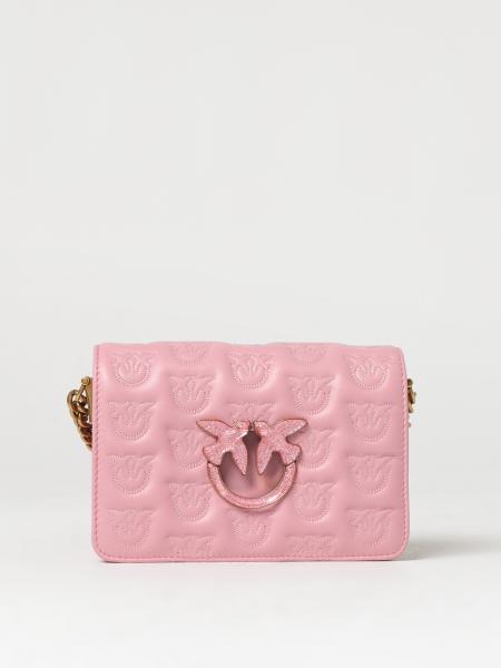 PINKO BORSA MINI: Borsa Love Click in nappa con logo trapuntato | Borsa Mini Pinko donna ...