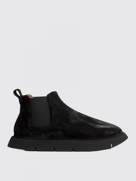MARSÈLL: Intagliata ankle boots in split leather and fabric - Black ...
