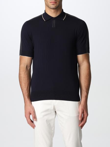 PAOLO PECORA: Polo shirt men - Blue | Polo Shirt Paolo Pecora A018F100 ...