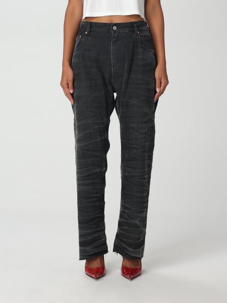 MM6 MAISON MARGIELA: jeans for woman - Black | Mm6 Maison Margiela ...