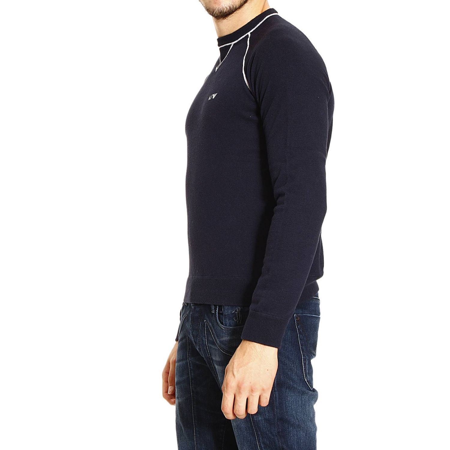 Armani Jeans Outlet: GIROCOLLO LANA TAGLIO FELPA CONTRASTI | Maglia ... Armani Jeans Outlet: GIROCOLLO LANA TAGLIO FELPA CONTRASTI | Maglia ...