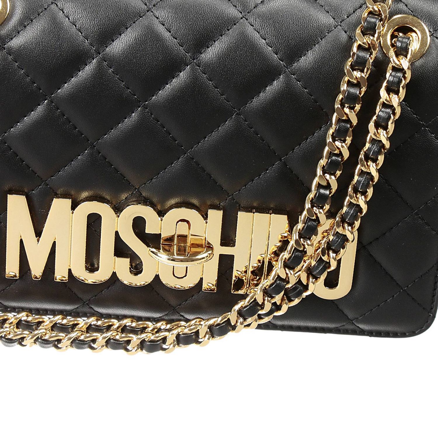 TRACOLLA PELLE MATELASSE CON LETTERING | Borsa A Spalla Moschino Donna ... TRACOLLA PELLE MATELASSE CON LETTERING | Borsa A Spalla Moschino Donna ...