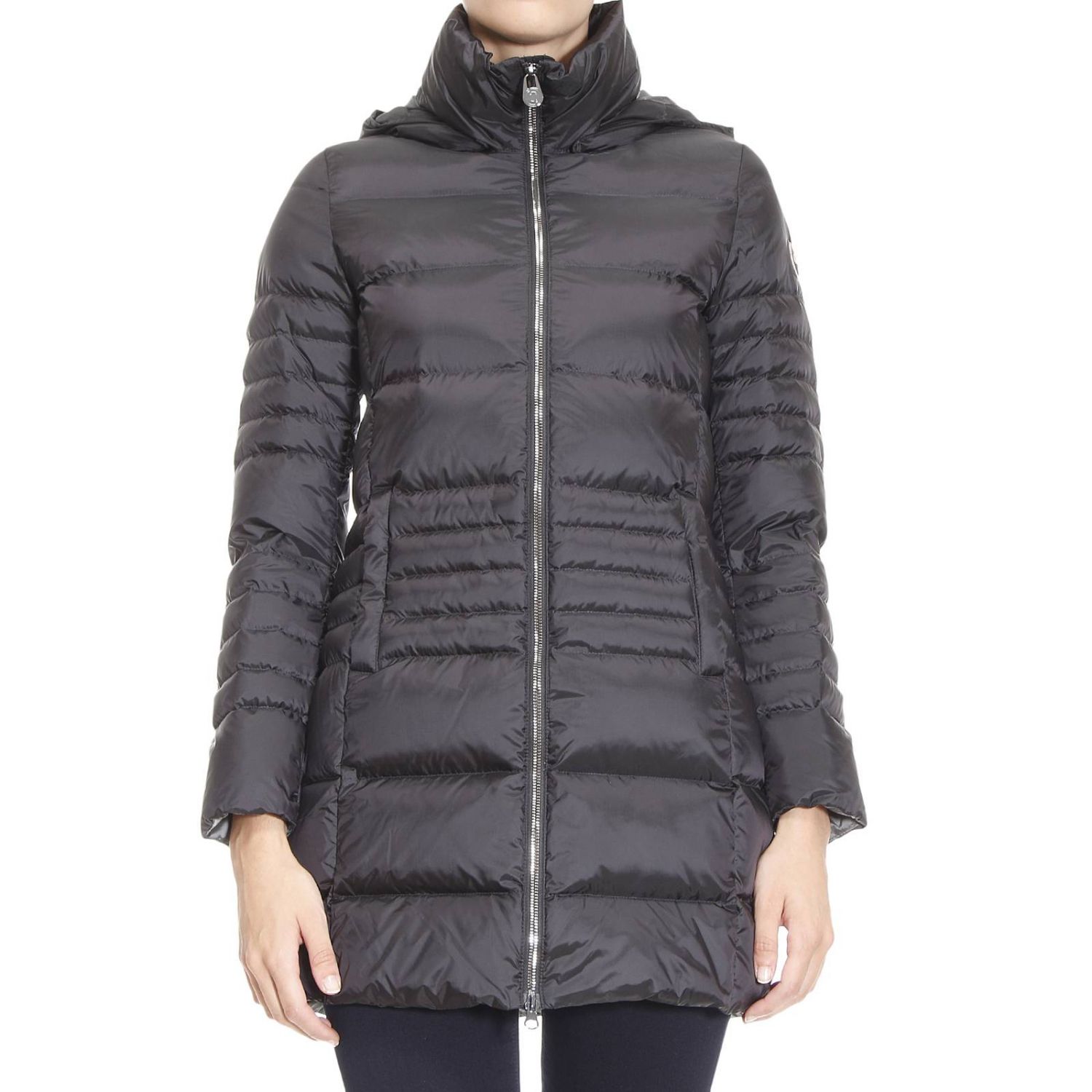 Raso piumino lungo con cappuccio | Giacca Colmar Donna Nero | Giacca ... Raso piumino lungo con cappuccio | Giacca Colmar Donna Nero | Giacca ...