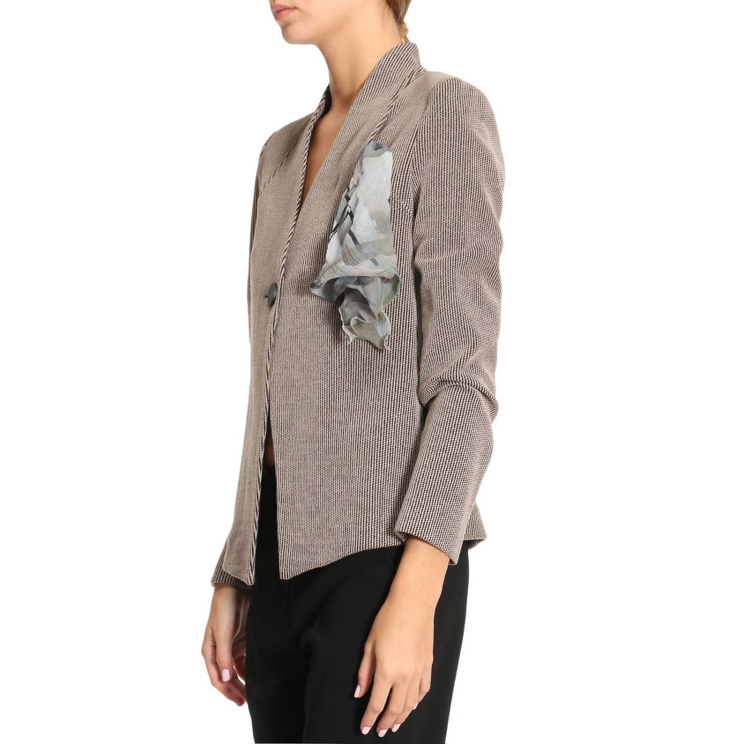 Armani Collezioni Outlet: Giacca destrutturata e asimmetrica in maglia ... Armani Collezioni Outlet: Giacca destrutturata e asimmetrica in maglia ...