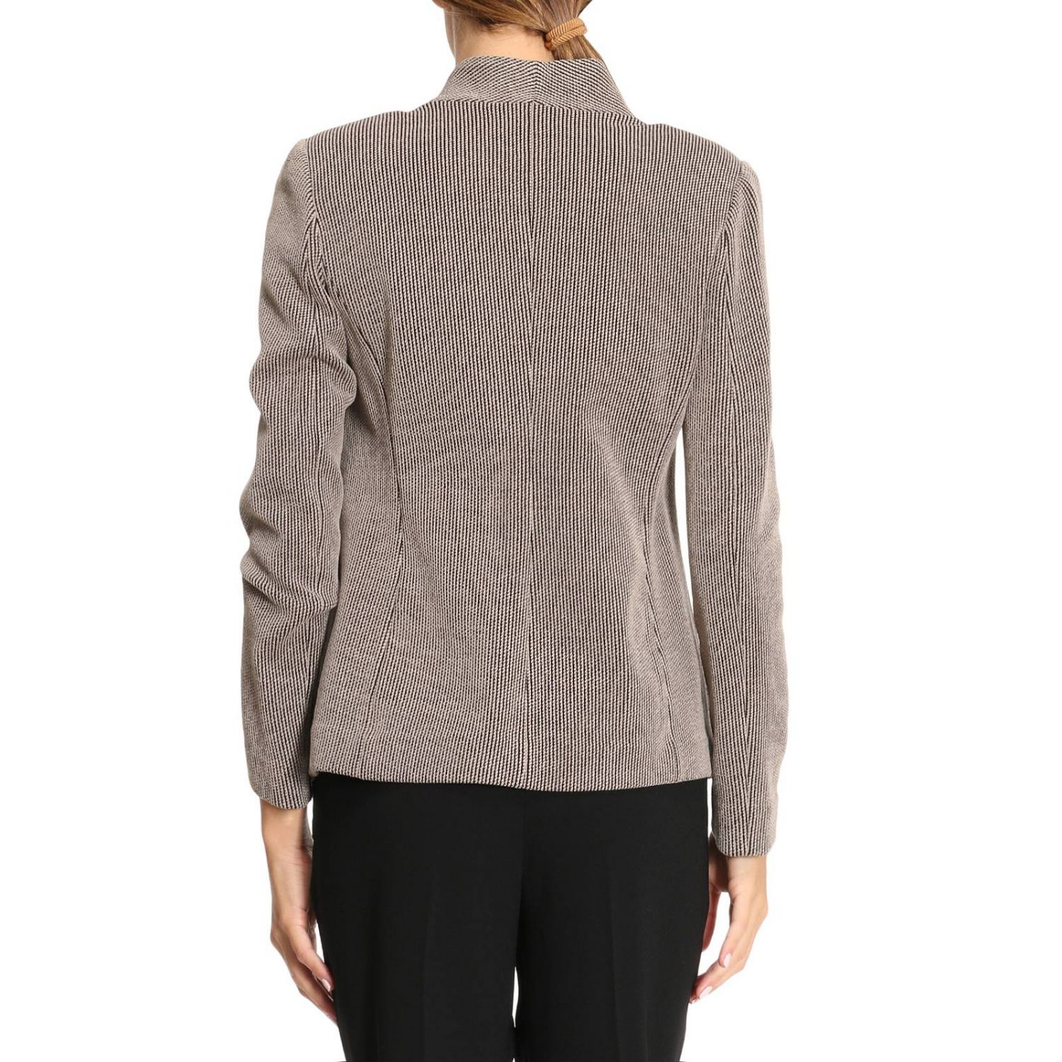Armani Collezioni Outlet: Giacca destrutturata e asimmetrica in maglia ... Armani Collezioni Outlet: Giacca destrutturata e asimmetrica in maglia ...