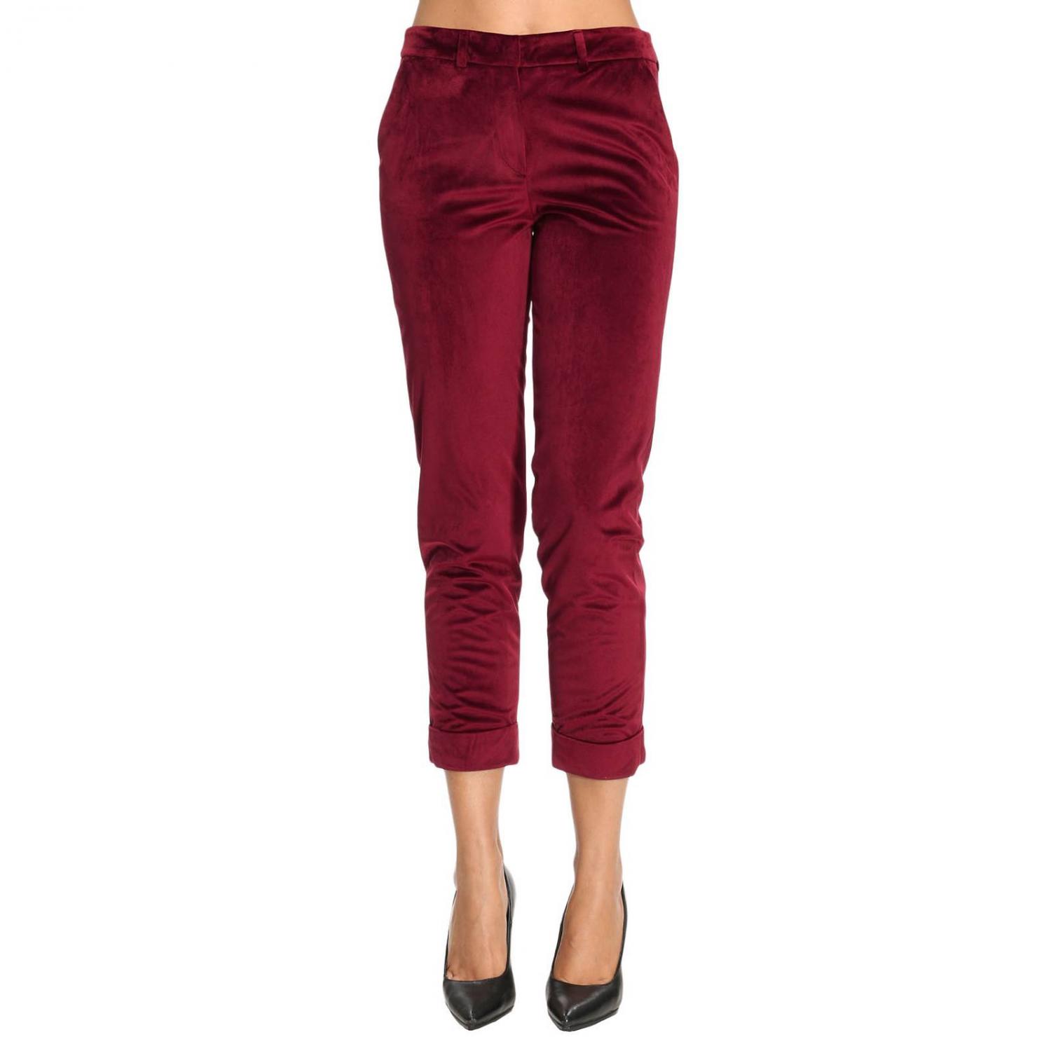 Hanita Outlet: Pants women - Burgundy | Pants Hanita H.P750 1917 GIGLIO.COM