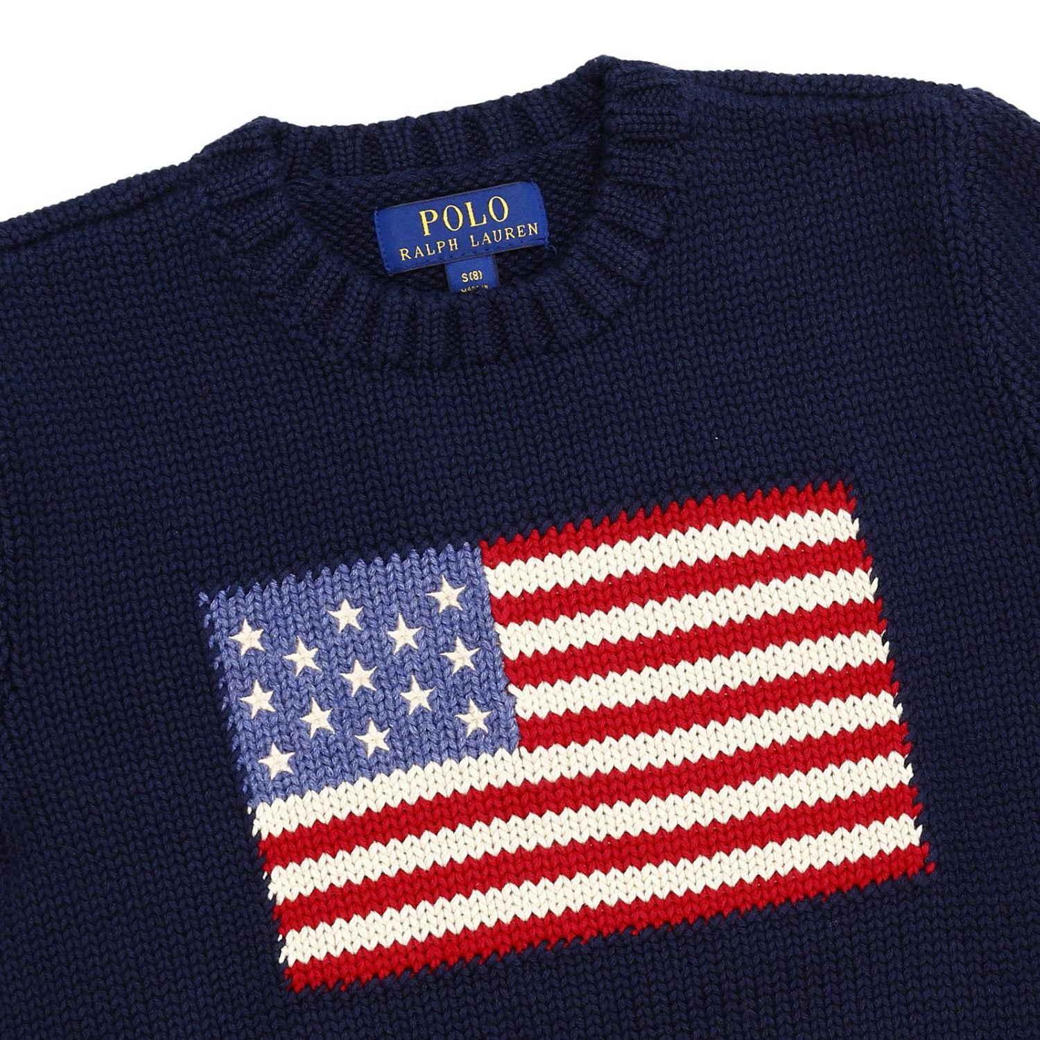 Polo Ralph Lauren Boy Outlet: Maglioncino a girocollo in puro cotone ...