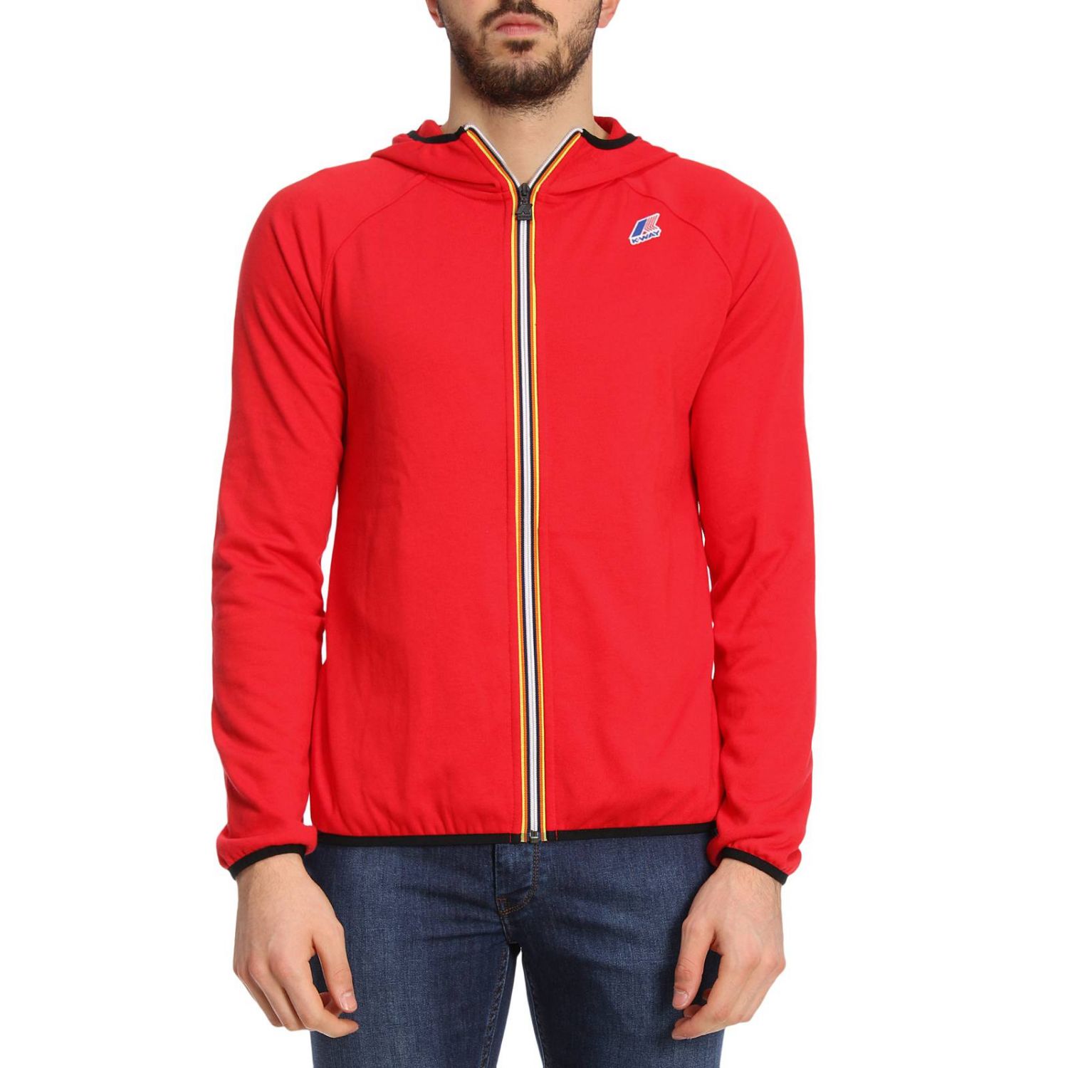 K-Way Outlet: Felpa Le Vrai 3.0 Victor regular fit con zip e cappuccio ... K-Way Outlet: Felpa Le Vrai 3.0 Victor regular fit con zip e cappuccio ...