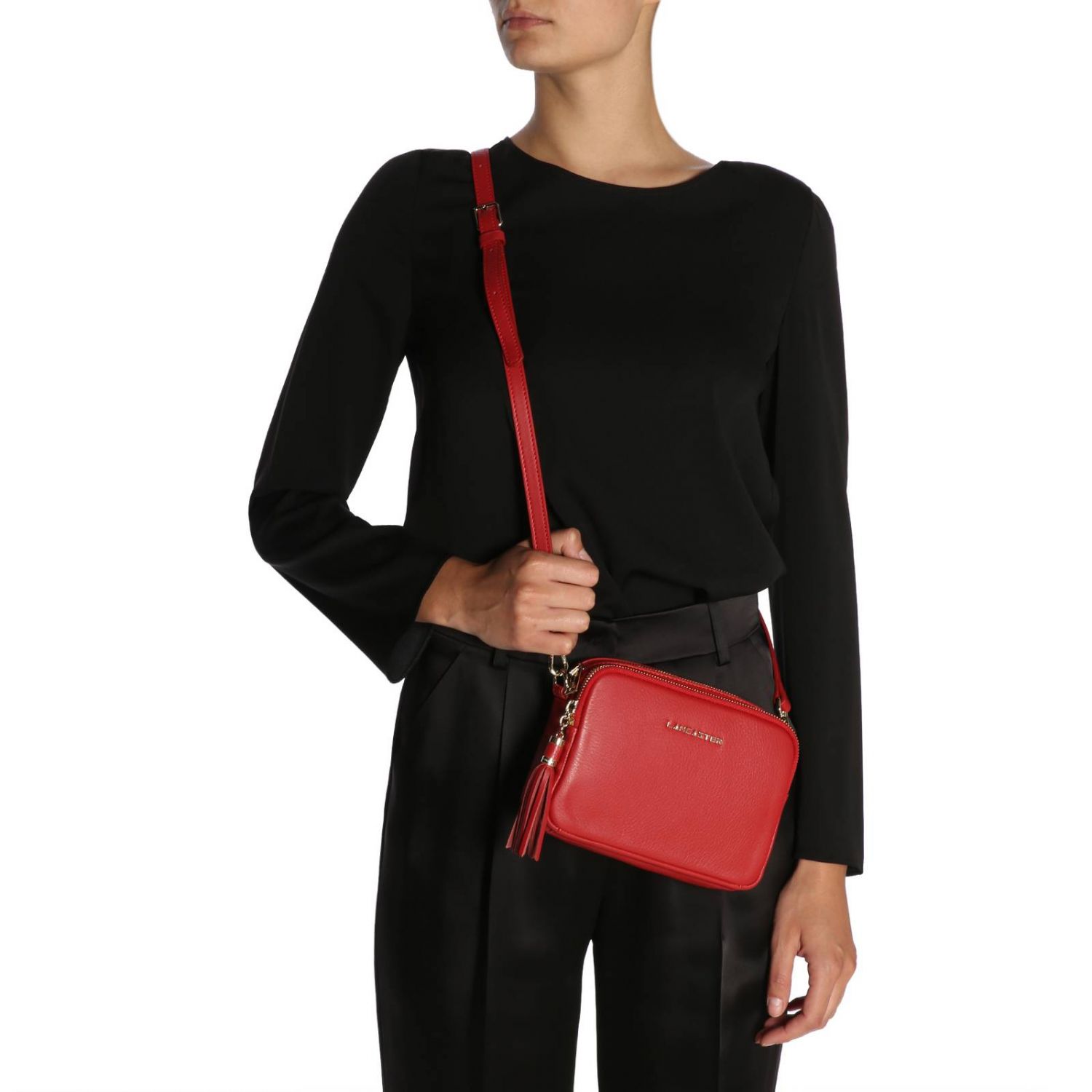 Lancaster Paris Outlet: Borsa Mattoncino a tracolla in pelle liscia con ... Lancaster Paris Outlet: Borsa Mattoncino a tracolla in pelle liscia con ...