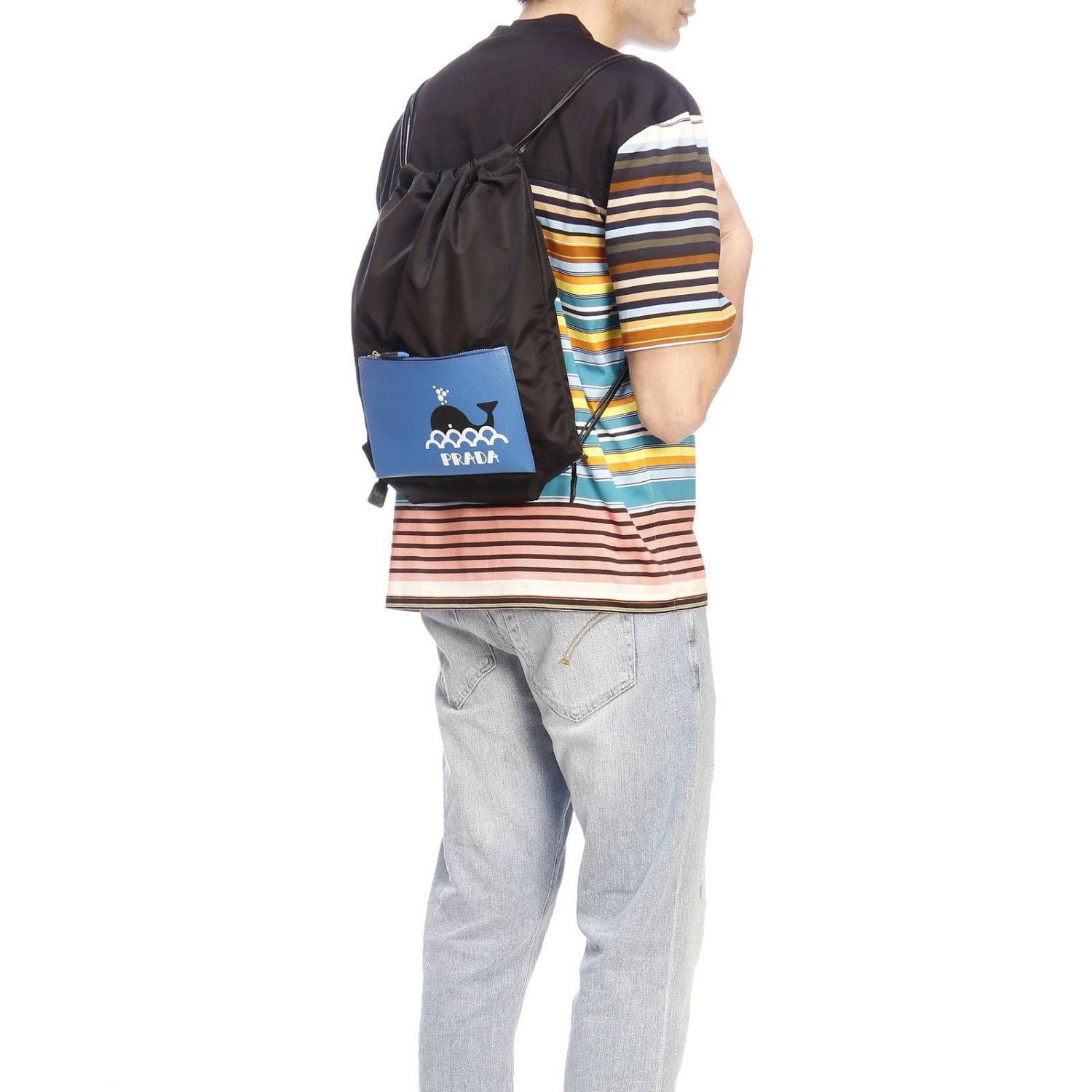 PRADA: Bags men - Gnawed Blue | Backpack Prada 2VZ030OTO 064 GIGLIO.COM