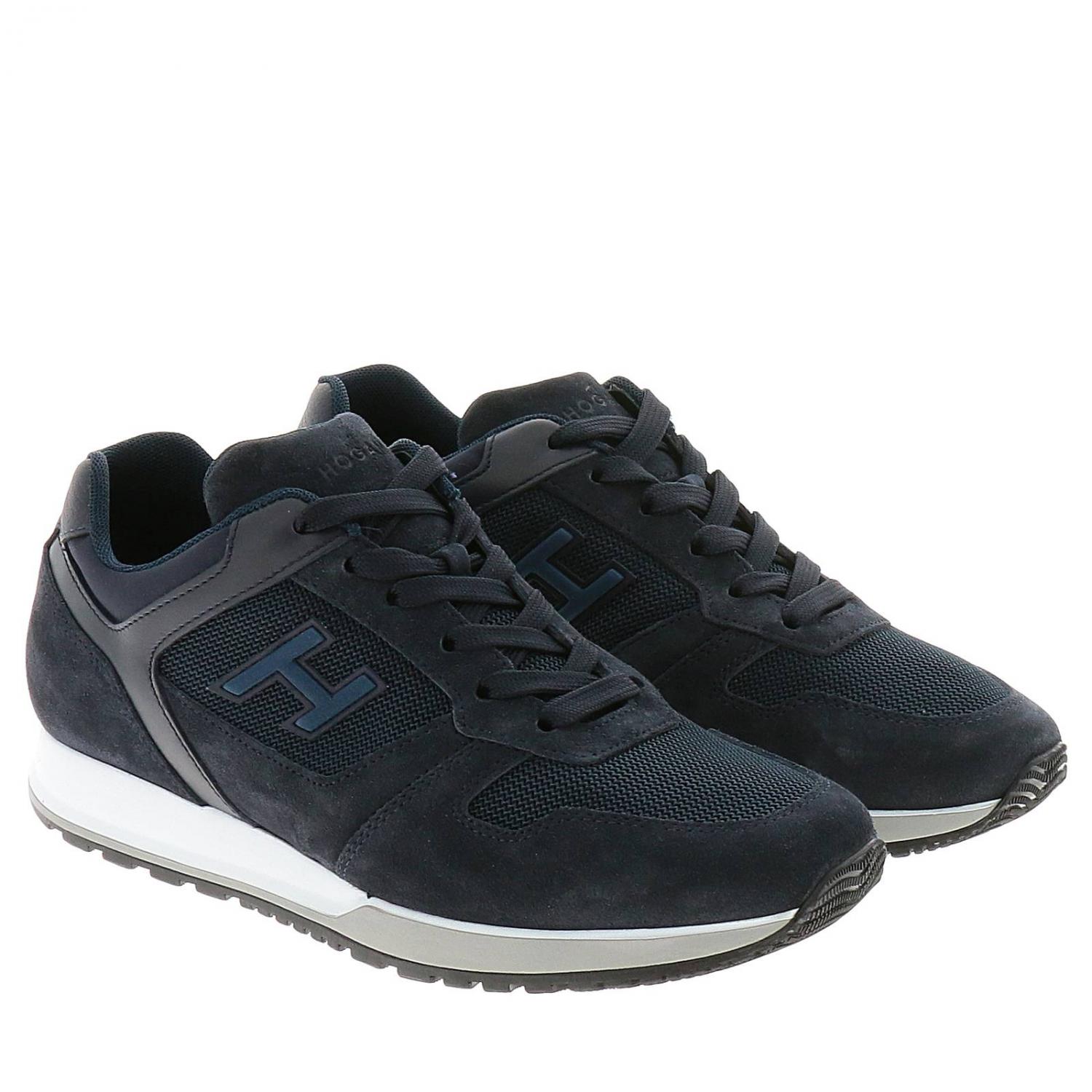 Hogan Outlet: Sneakers 321 in camoscio pelle e micro rete con H flock ...