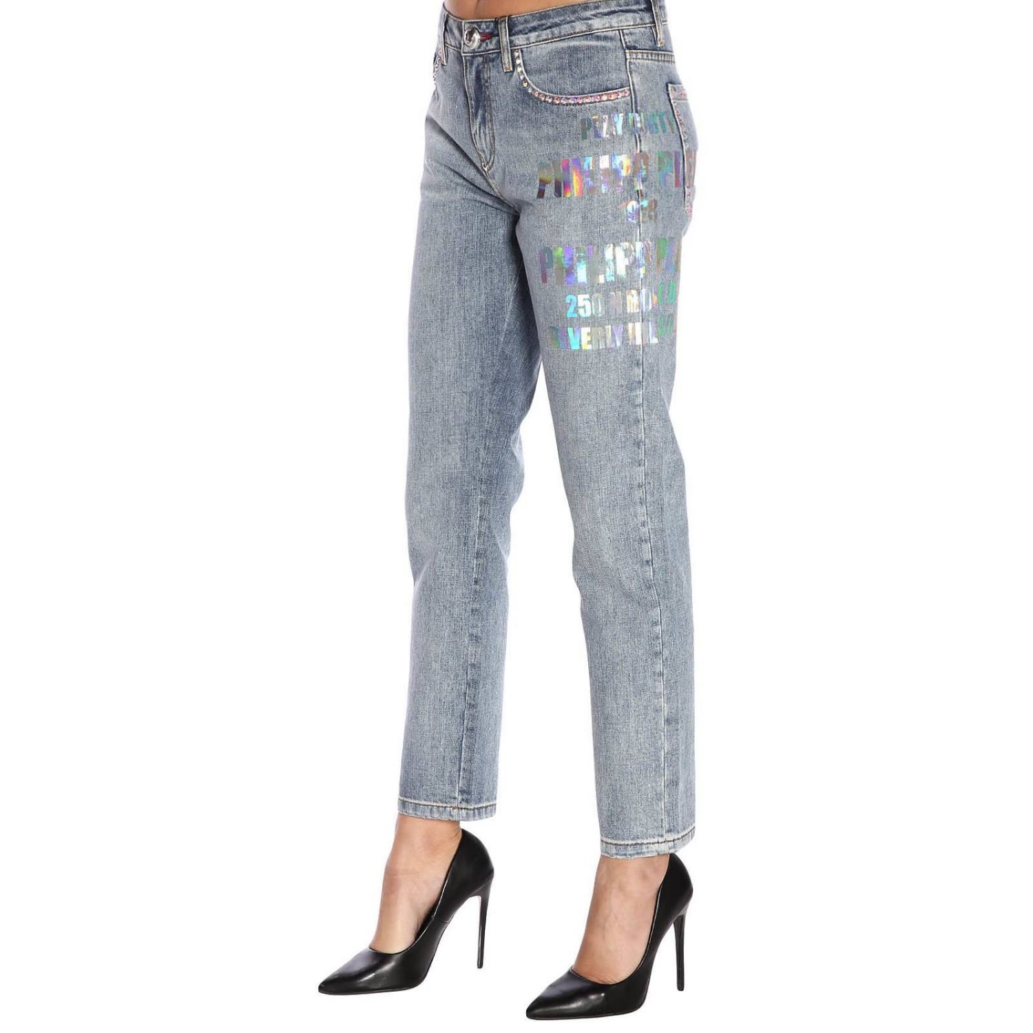 Philipp Plein Outlet: Jeans women | Jeans Philipp Plein Women Stone ...