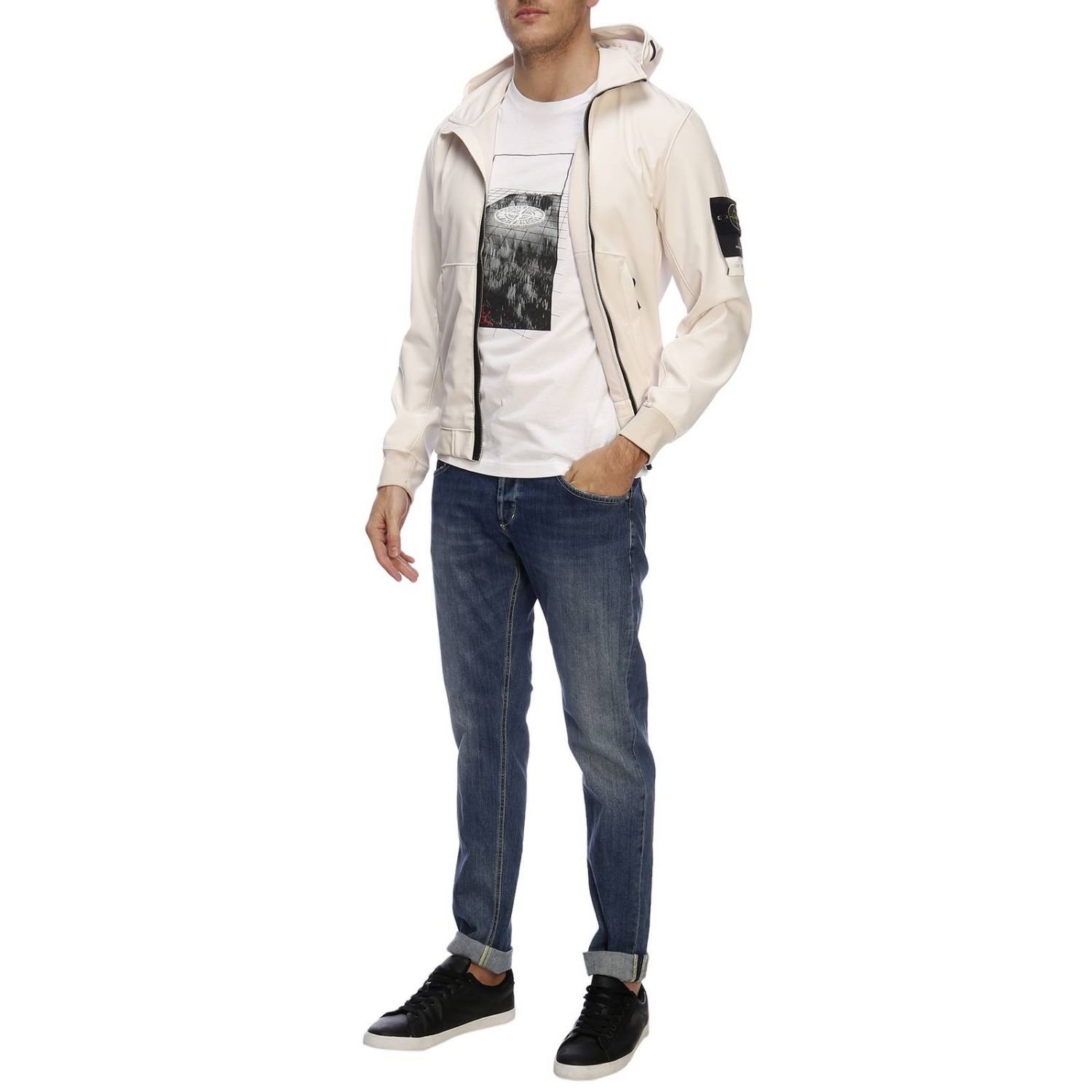 Giubbotto Soft shell light con cappuccio | Giacca Stone Island Uomo ... Giubbotto Soft shell light con cappuccio | Giacca Stone Island Uomo ...