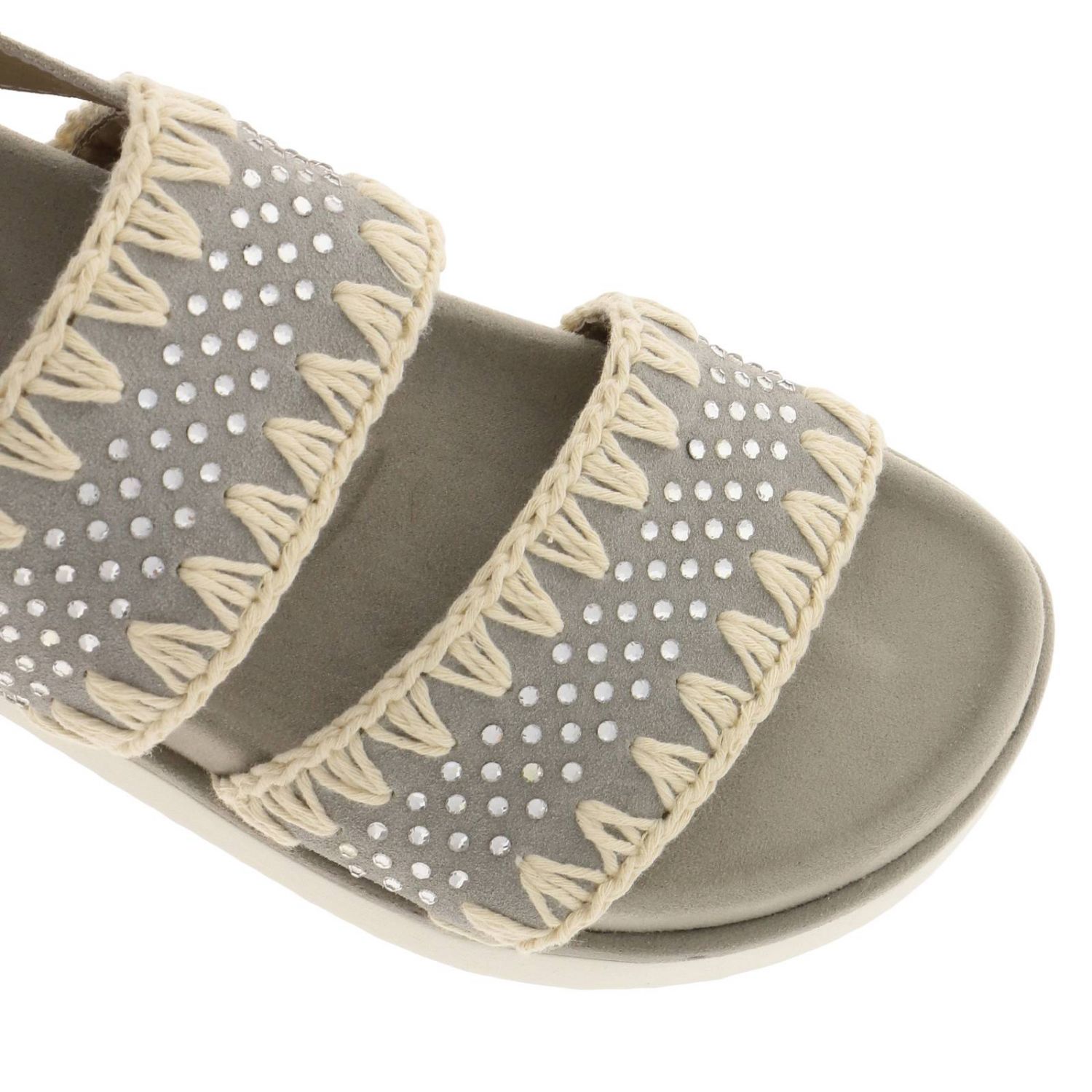 Mou Outlet: Shoes women - Grey | Flat Sandals Mou BIO SANDAL 2 STRAPS ...