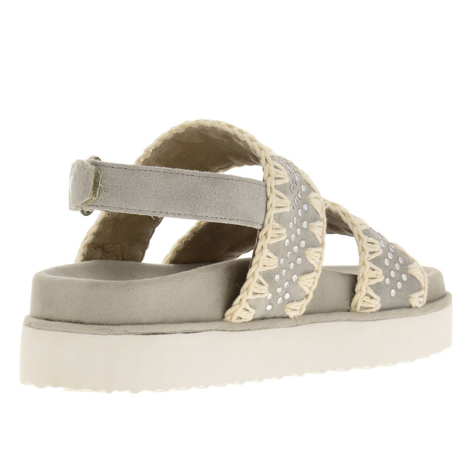 Mou Outlet: Shoes women - Grey | Flat Sandals Mou BIO SANDAL 2 STRAPS ...