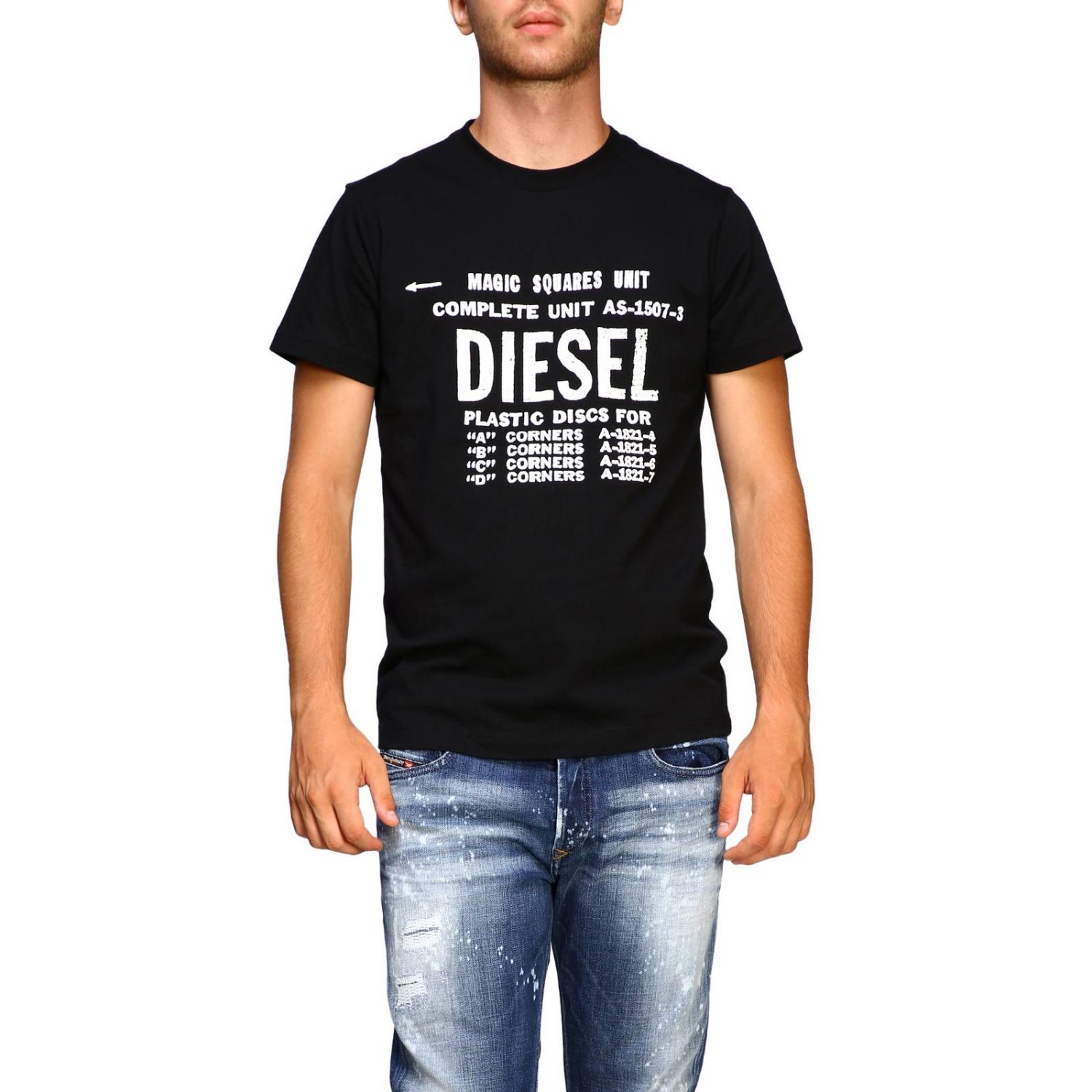 ディーゼル Outlet Tシャツ メンズ ブラック Tシャツ ディーゼル 00sxe6 0091a Giglio Com