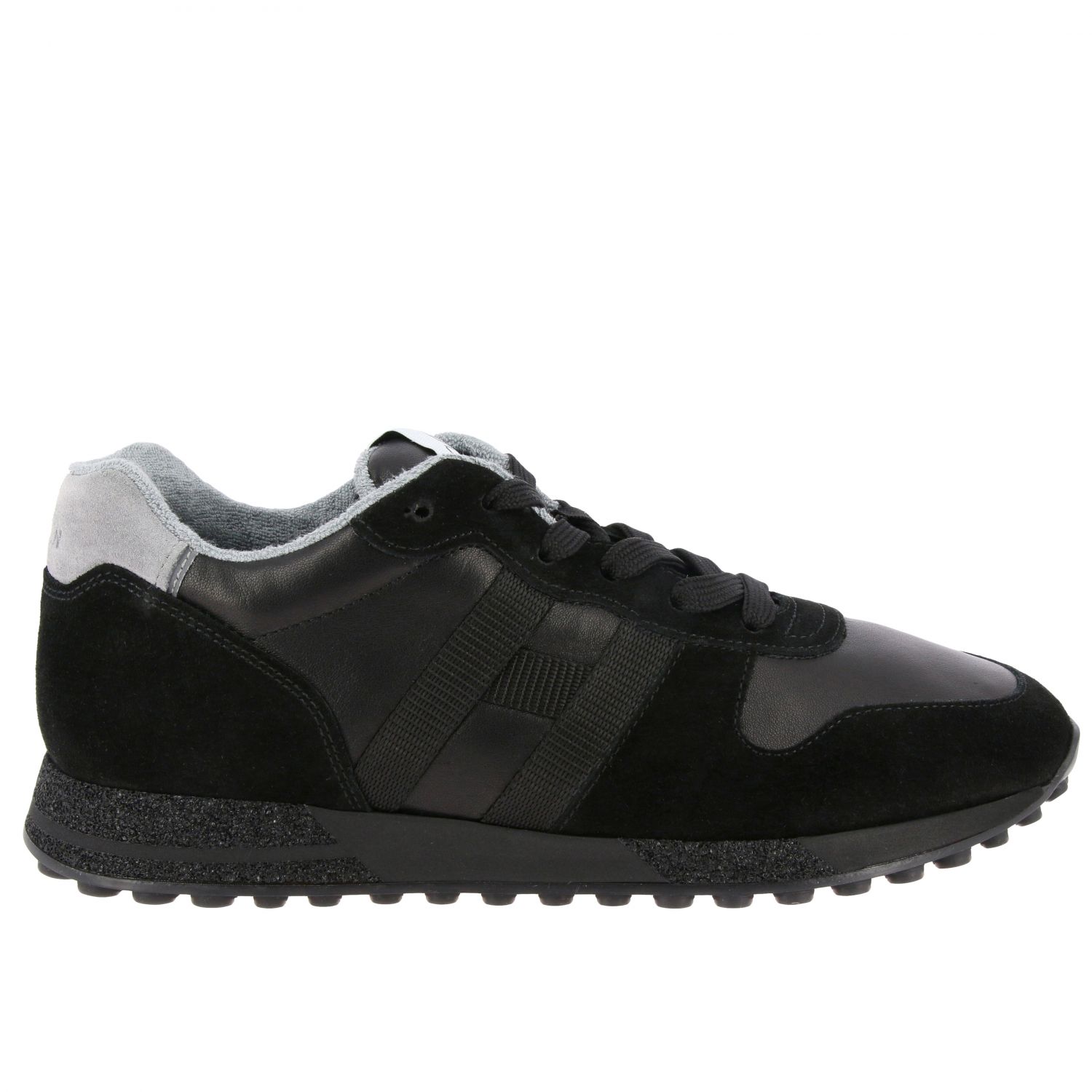 HOGAN: Sneakers 383 en cuir et daim - Noir | Baskets Hogan HXM4820AN51 ...