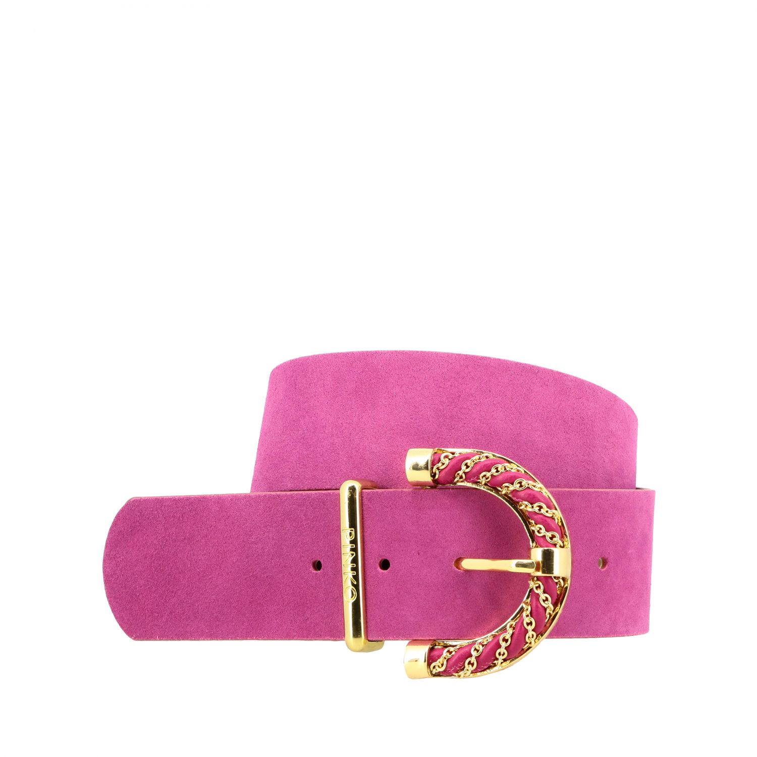 Pinko Outlet Paita Belt In Suede Fuchsia Pinko Belt 1H20R7 Y66T