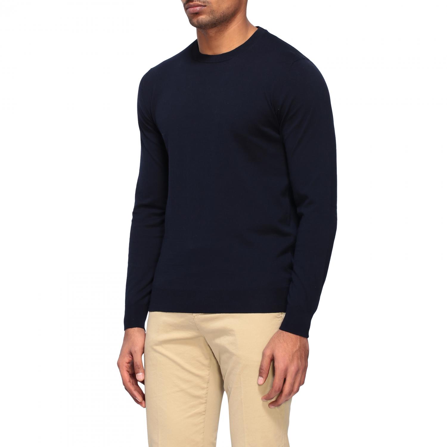 Paolo Pecora Outlet: cotton crew neck sweater - Blue | Sweater Paolo ...