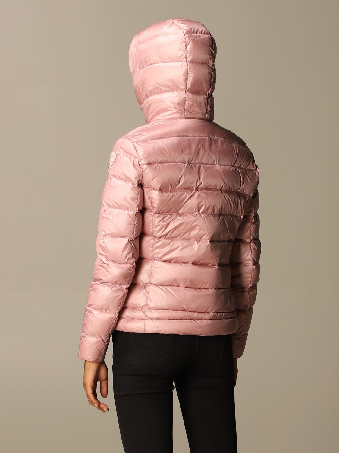 BLAUER: Piumino light in nylon semi lucido con cappuccio - Cipria ... BLAUER: Piumino light in nylon semi lucido con cappuccio - Cipria ...