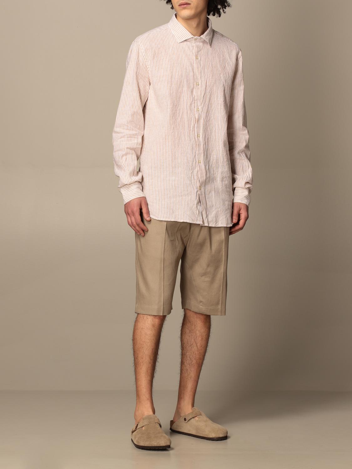 PAOLO PECORA: Short men - Beige | Short Paolo Pecora D031 3601 GIGLIO.COM