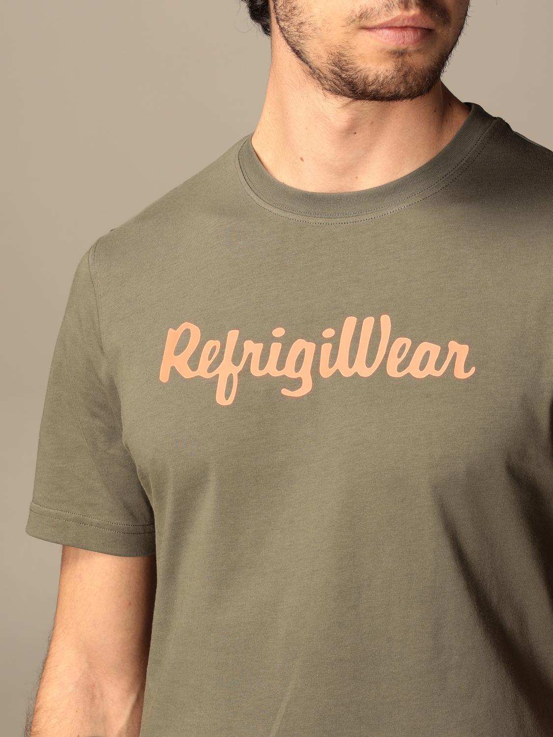 REFRIGIWEAR: T-shirt in cotone con logo - Militare | T-Shirt ...