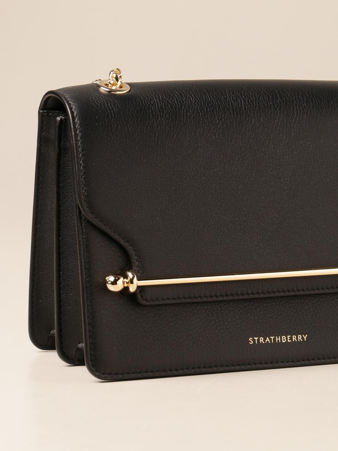 STRATHBERRY: East/west leather bag - Black | Crossbody Bags Strathberry ...