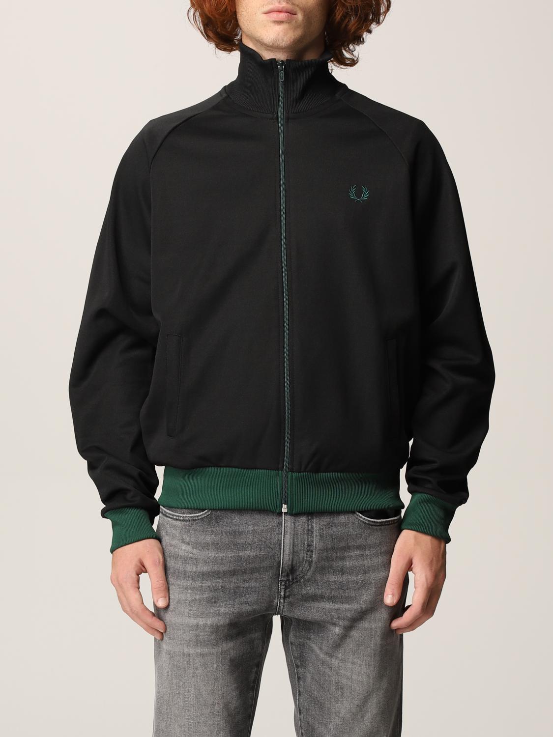 FRED PERRY: sweatshirt for man - Black | Fred Perry sweatshirt J2552 ...