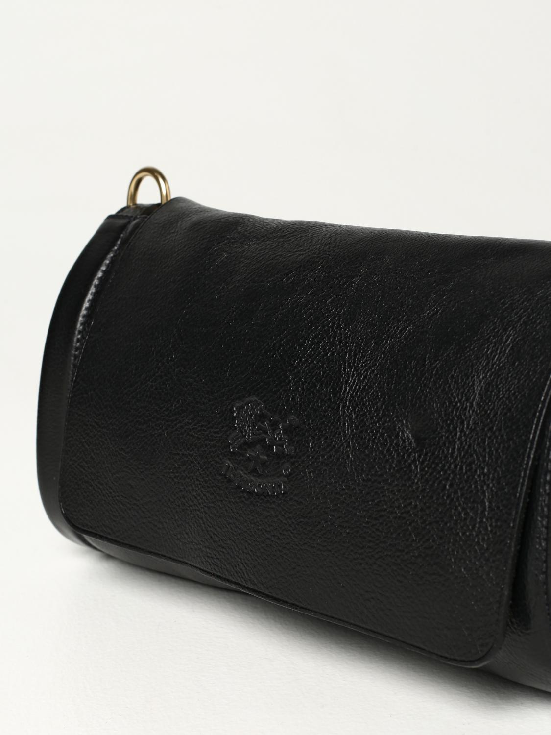 IL BISONTE: leather bag | Crossbody Bags Il Bisonte Women Black ...