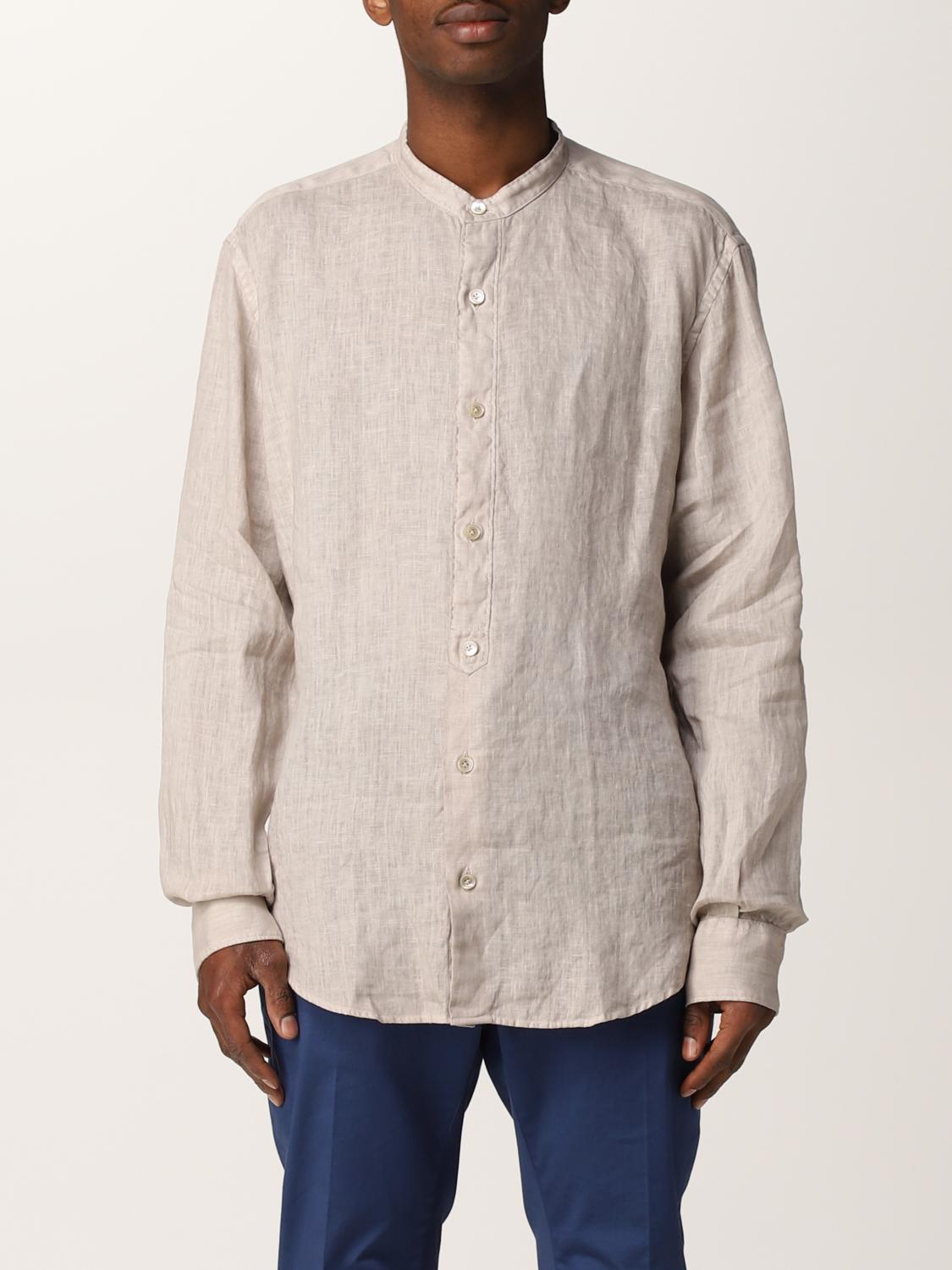 ELEVENTY: linen shirt - Sand | Eleventy shirt E75CAME03TET0E001 online ...