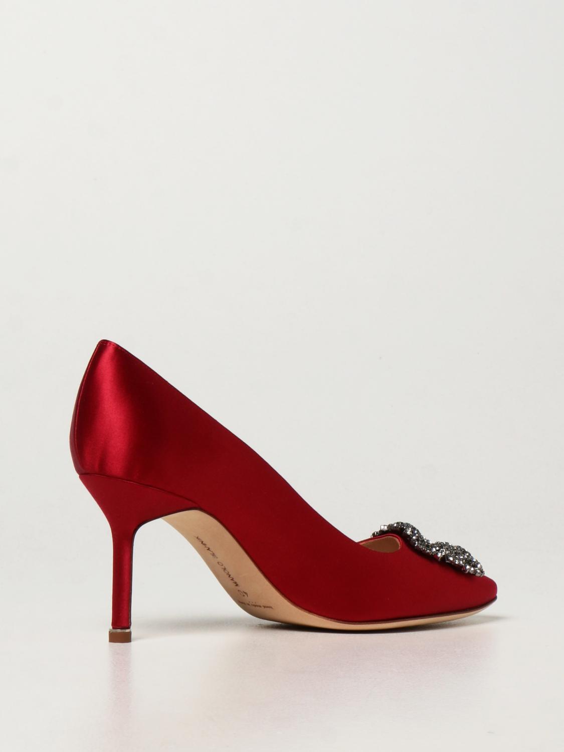 MANOLO BLAHNIK: Escarpins femme - Cerise | Escarpins Manolo Blahnik 9XX ...