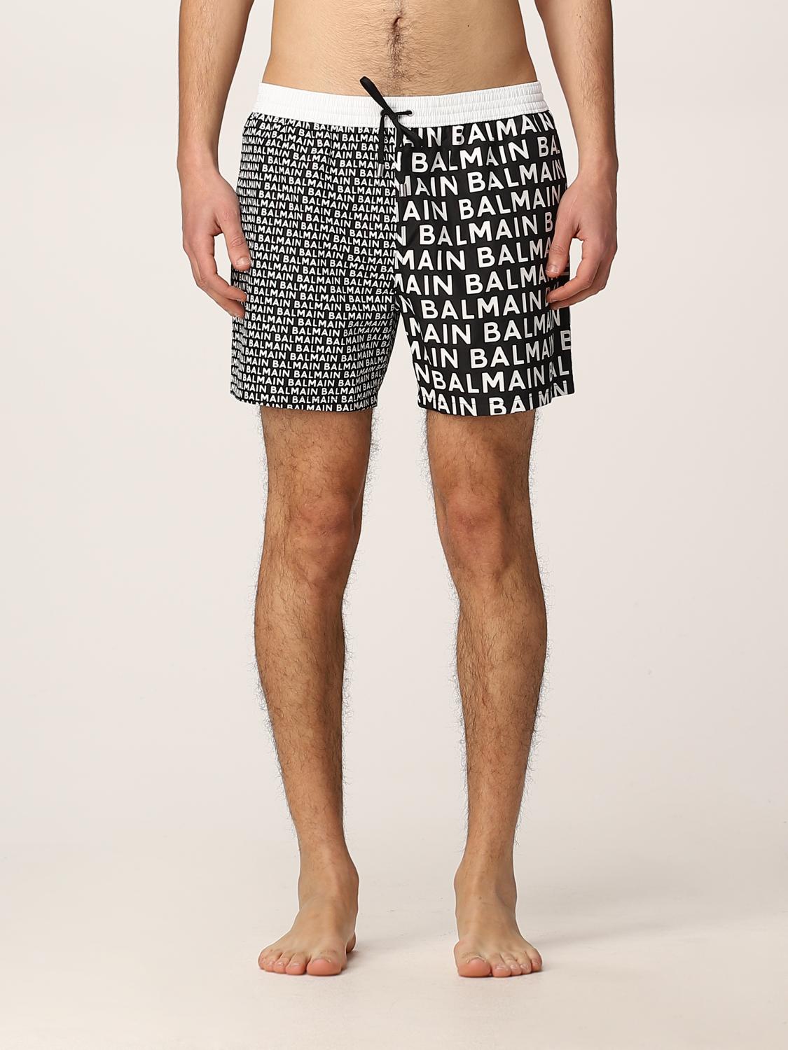BALMAIN: Swimsuit men | Swimsuit Balmain Men Black | Swimsuit Balmain ...