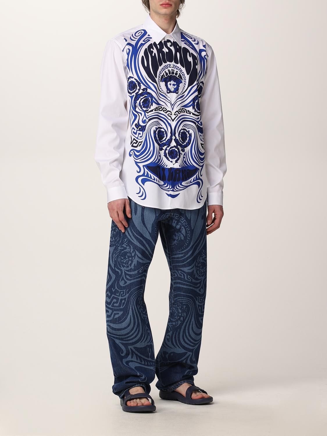 VERSACE: Hemd herren | Hemd Versace Herren Hellblau | Hemd Versace ...