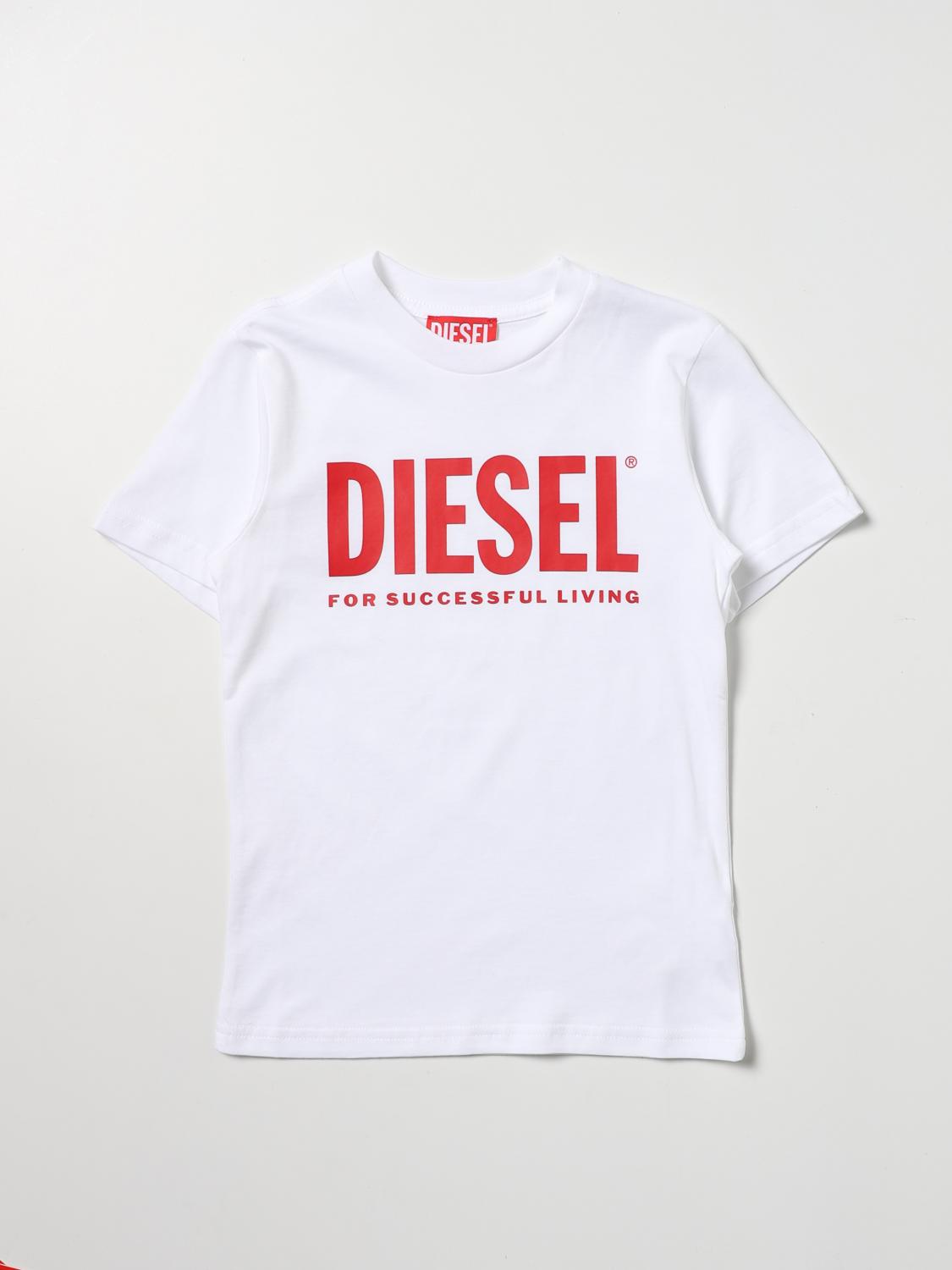 DIESEL T shirt In Cotton Jersey With Logo White T Shirt Diesel diesel-t-shirt-in-cotton-jersey-with-logo-white-t-shirt-diesel