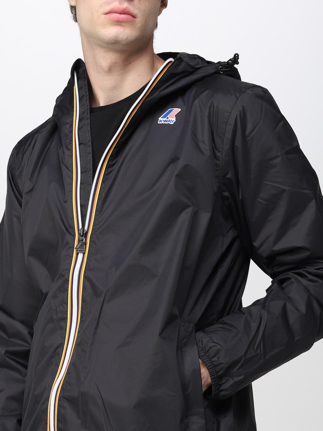 K-WAY: jacket for man - Black | K-Way jacket K00BEI0 online on GIGLIO.COM