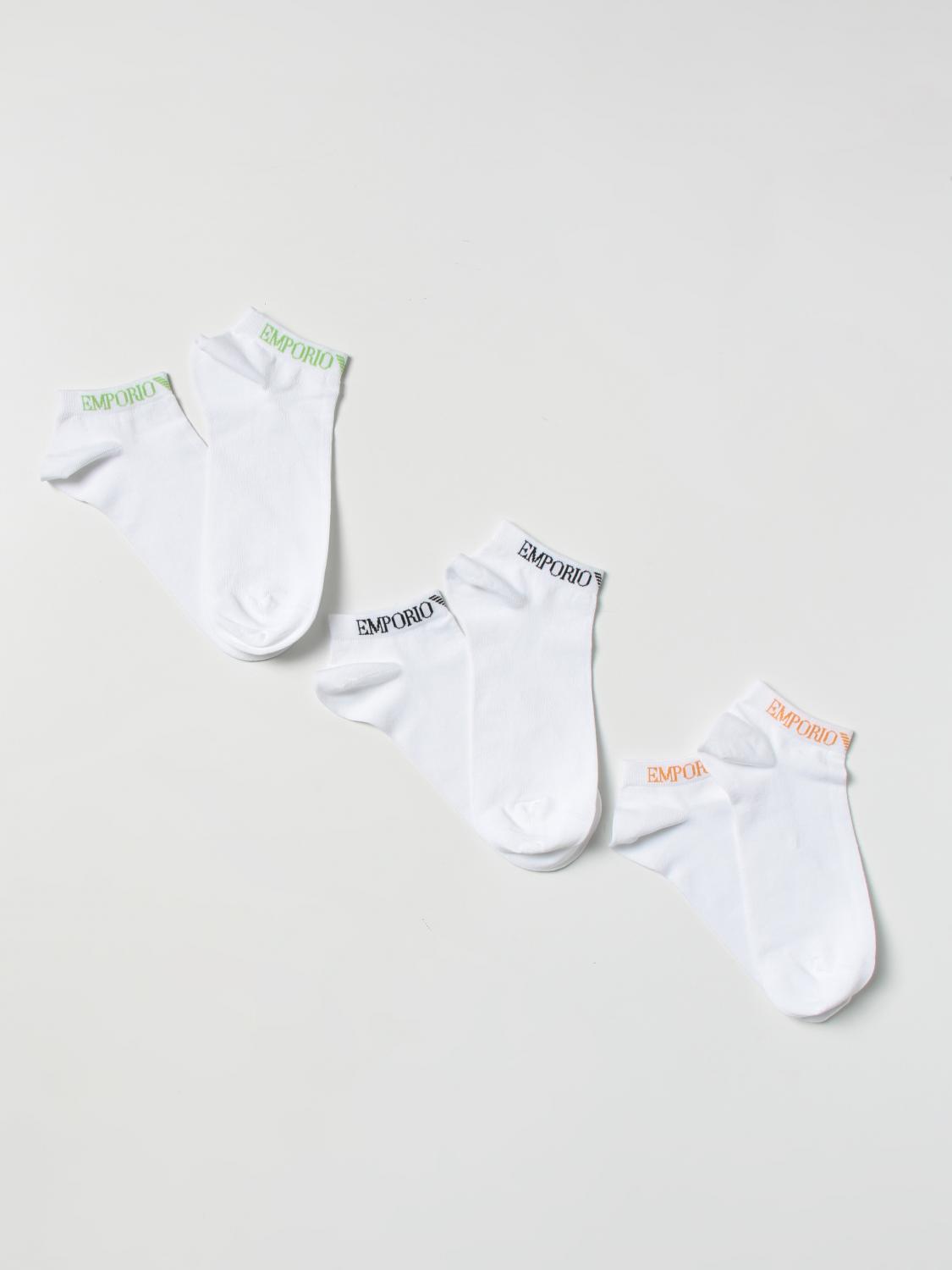 EMPORIO ARMANI UNDERWEAR: socks for man - White | Emporio Armani ...