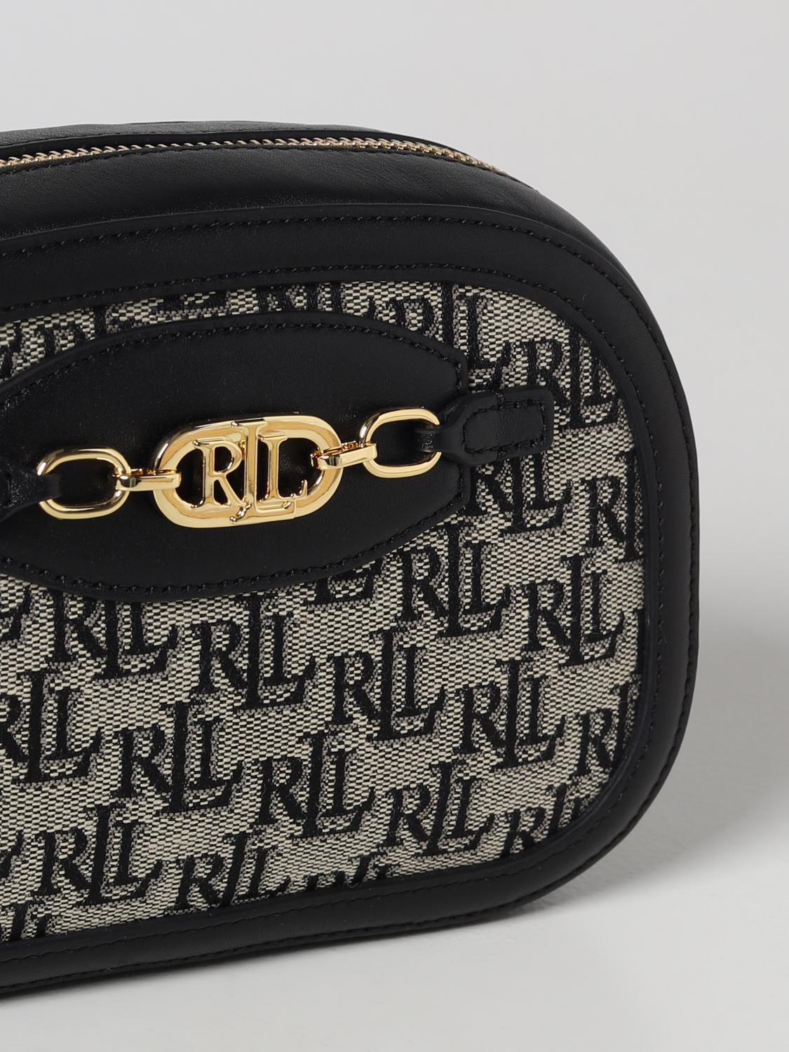 LAUREN RALPH LAUREN: Borsa in tessuto - Nero | Borsa Mini Lauren Ralph ...