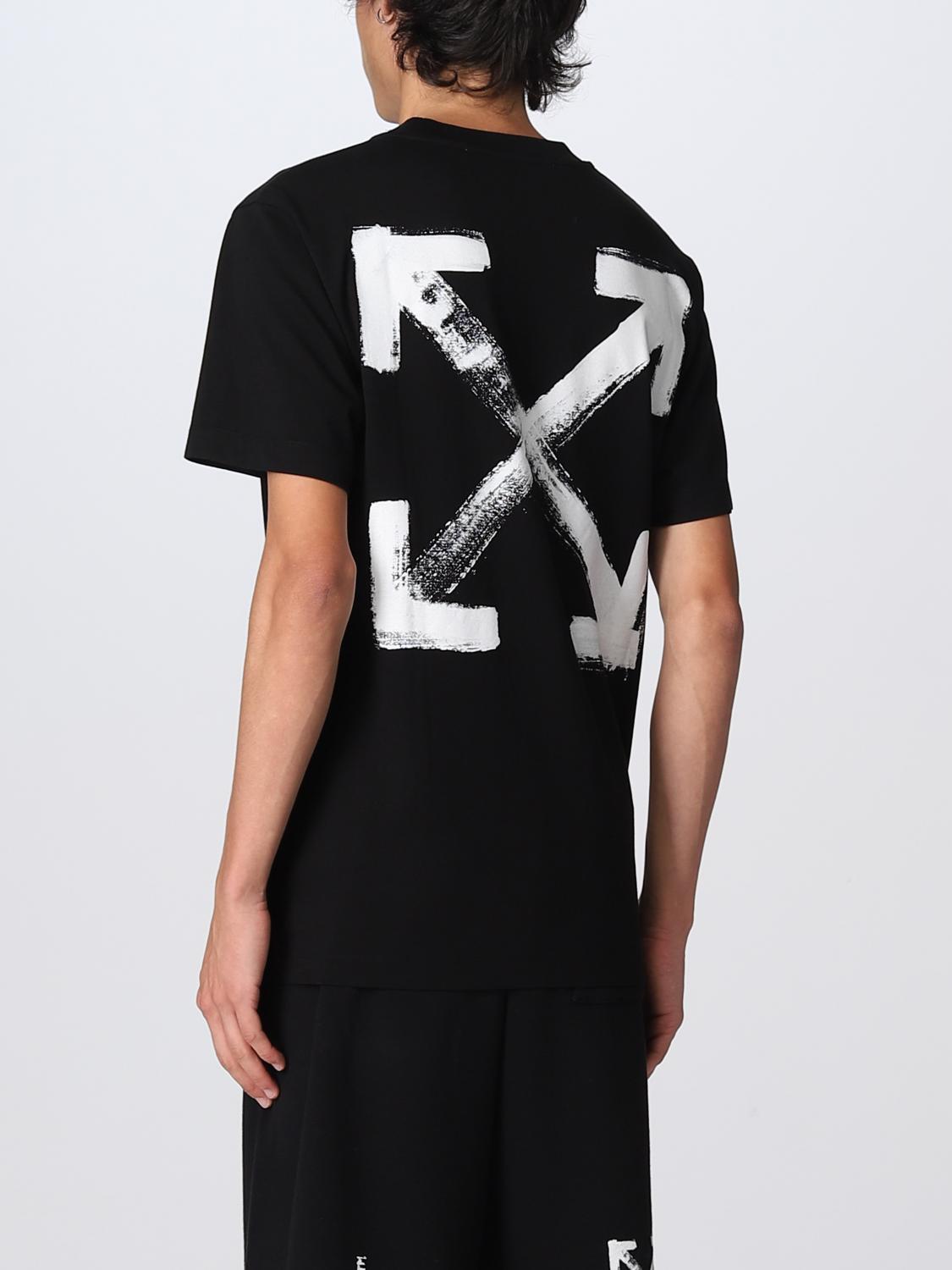 OFF-WHITE: t-shirt for man - Black | Off-White t-shirt OMAA027F22JER009 ...
