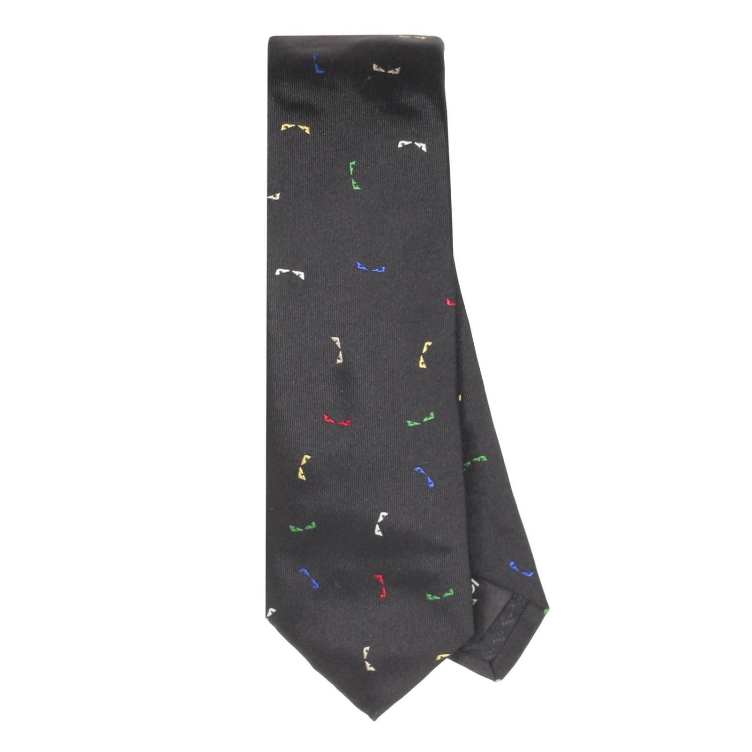FENDI: Tie men | Tie Fendi Men Black | Tie Fendi FXC161 OVD Giglio EN