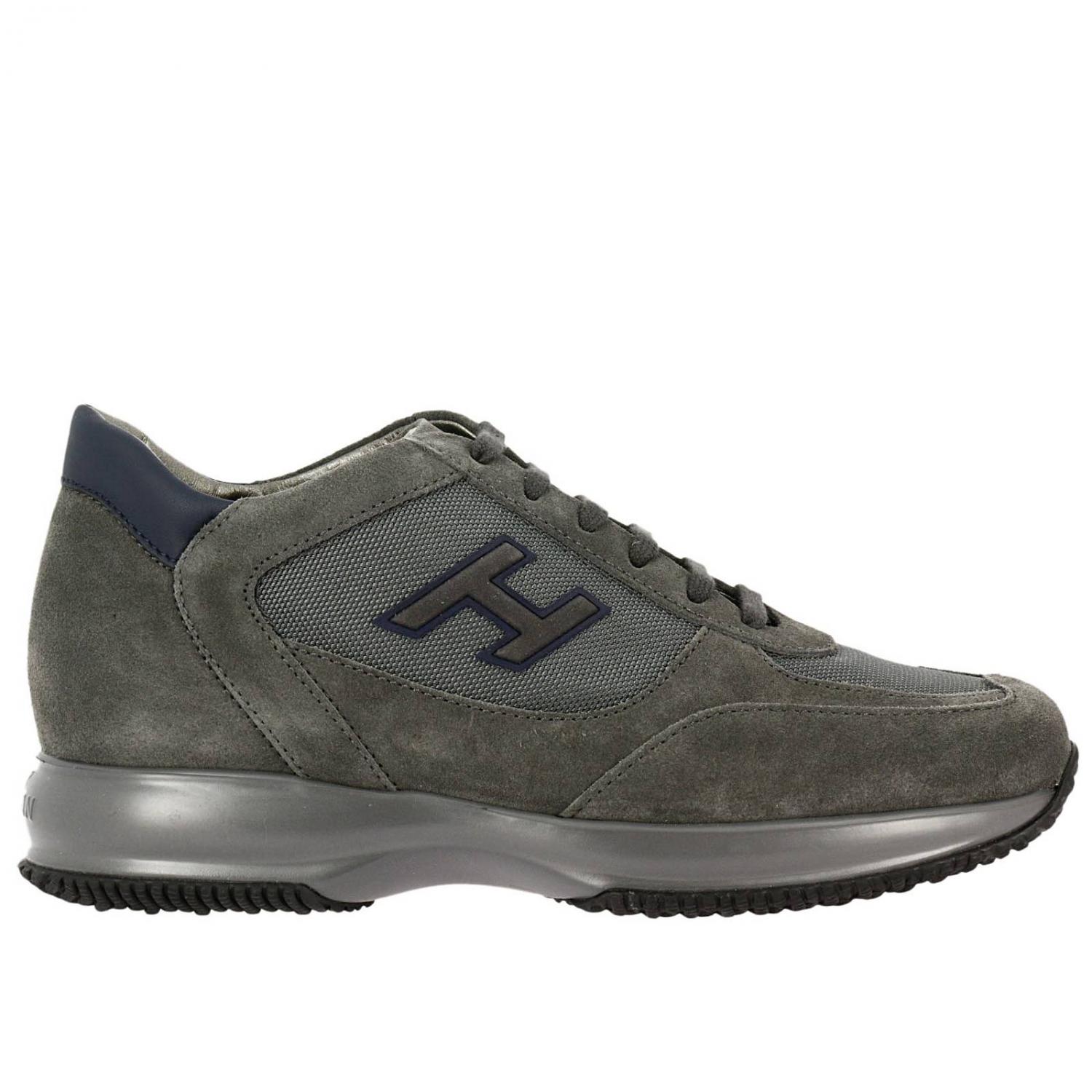 HOGAN: Chaussures homme - Gris | Baskets HOGAN HXM00N0Q101E 1C7 en ...