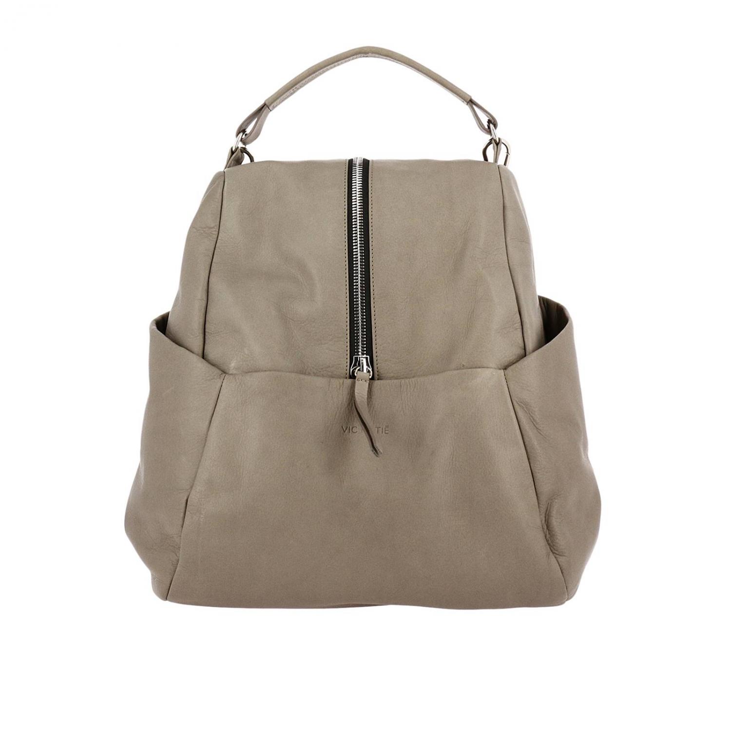 Vic Matié Outlet: Backpack woman Vic Matié - Grey | Vic Matié backpack ...
