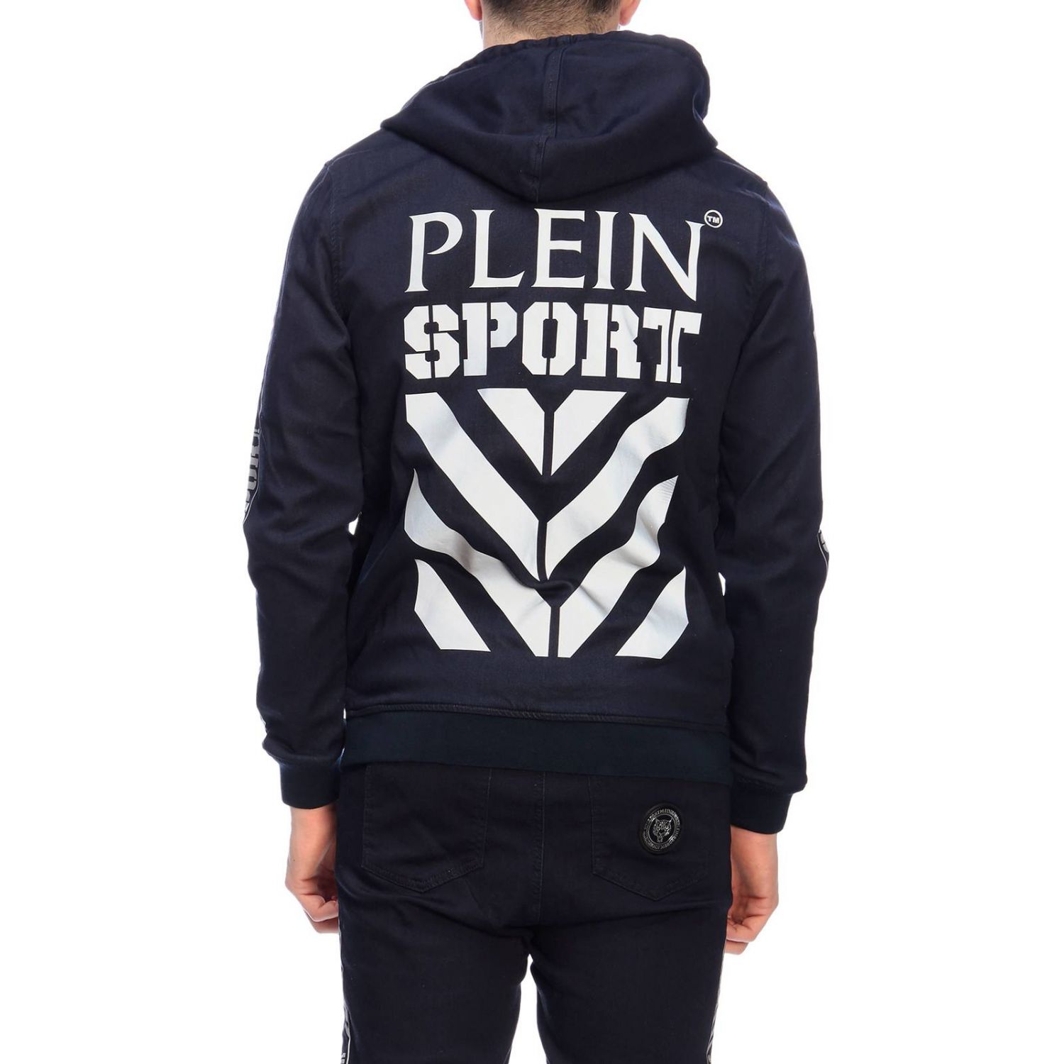 Plein Sport Outlet: Jacket men - Navy | Jacket Plein Sport MDB0158 ...
