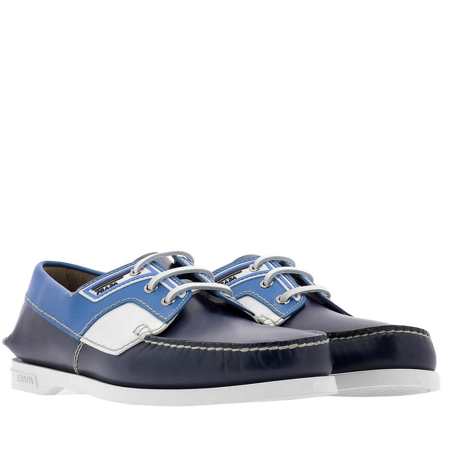 PRADA: Scarpe stringate uomo - Blue | Scarpe Stringate Prada 2eg270 x2o ...