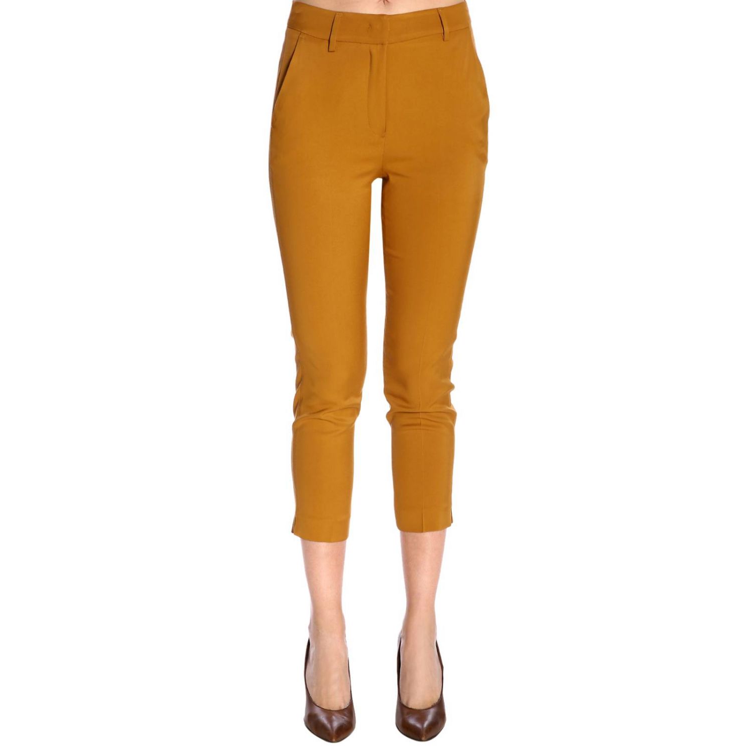 Hanita Outlet: pants for woman - Brown | Hanita pants HP367 2380 online ...