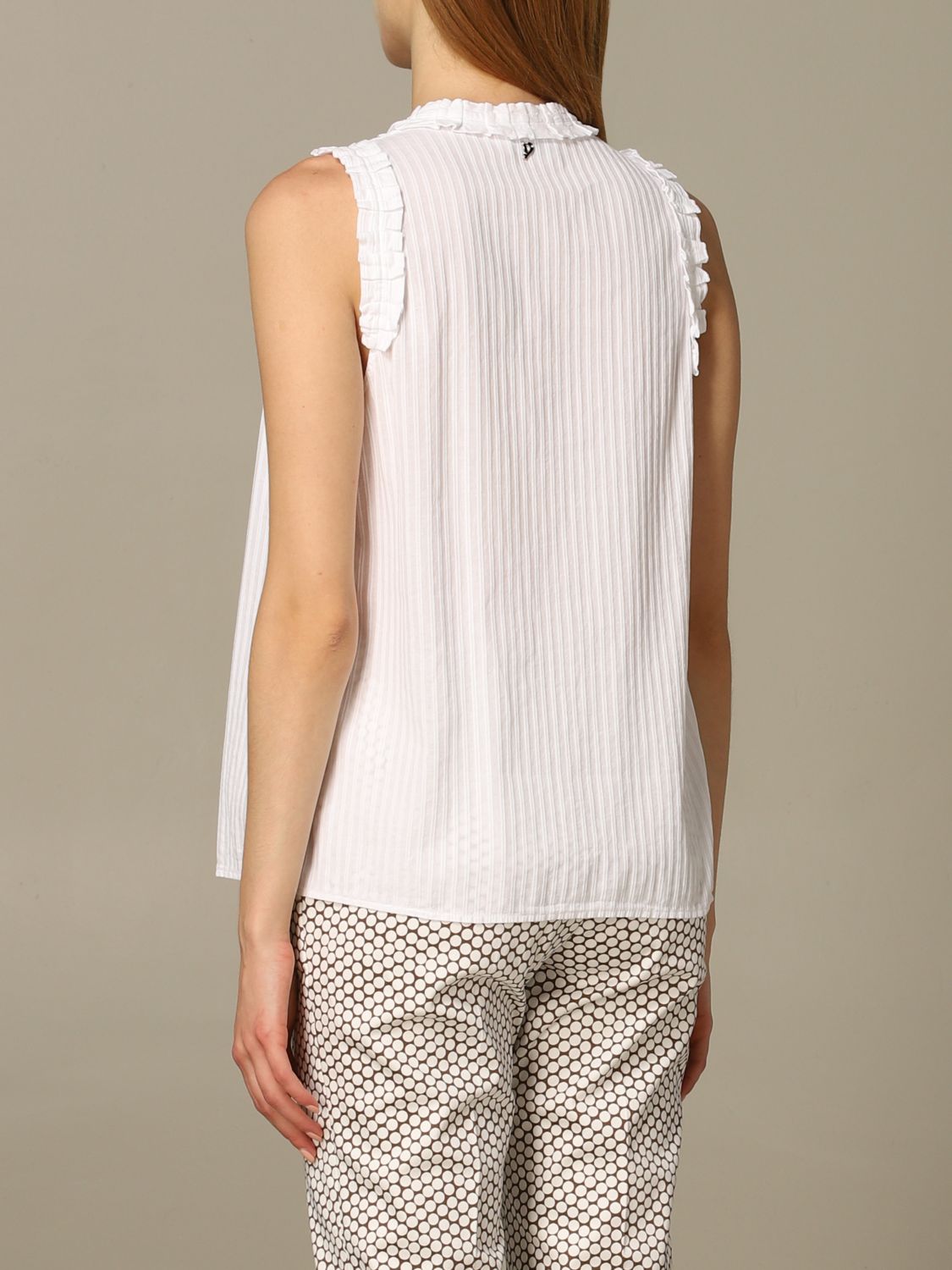 Dondup Outlet: Top women | Top Dondup Women White | Top Dondup DC104 ...