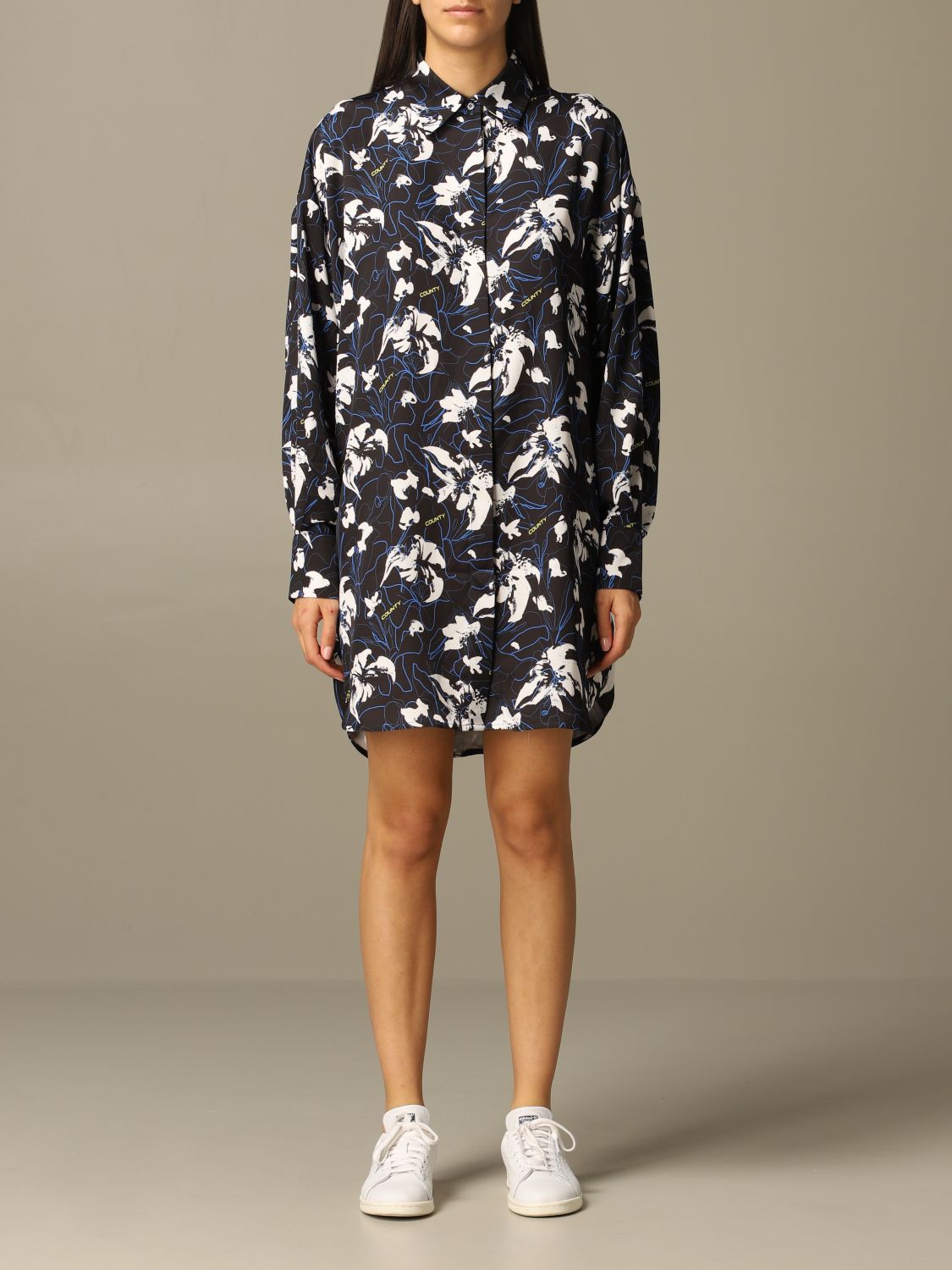 Marcelo Burlon Outlet: Dress women - Black | Dress Marcelo Burlon ...