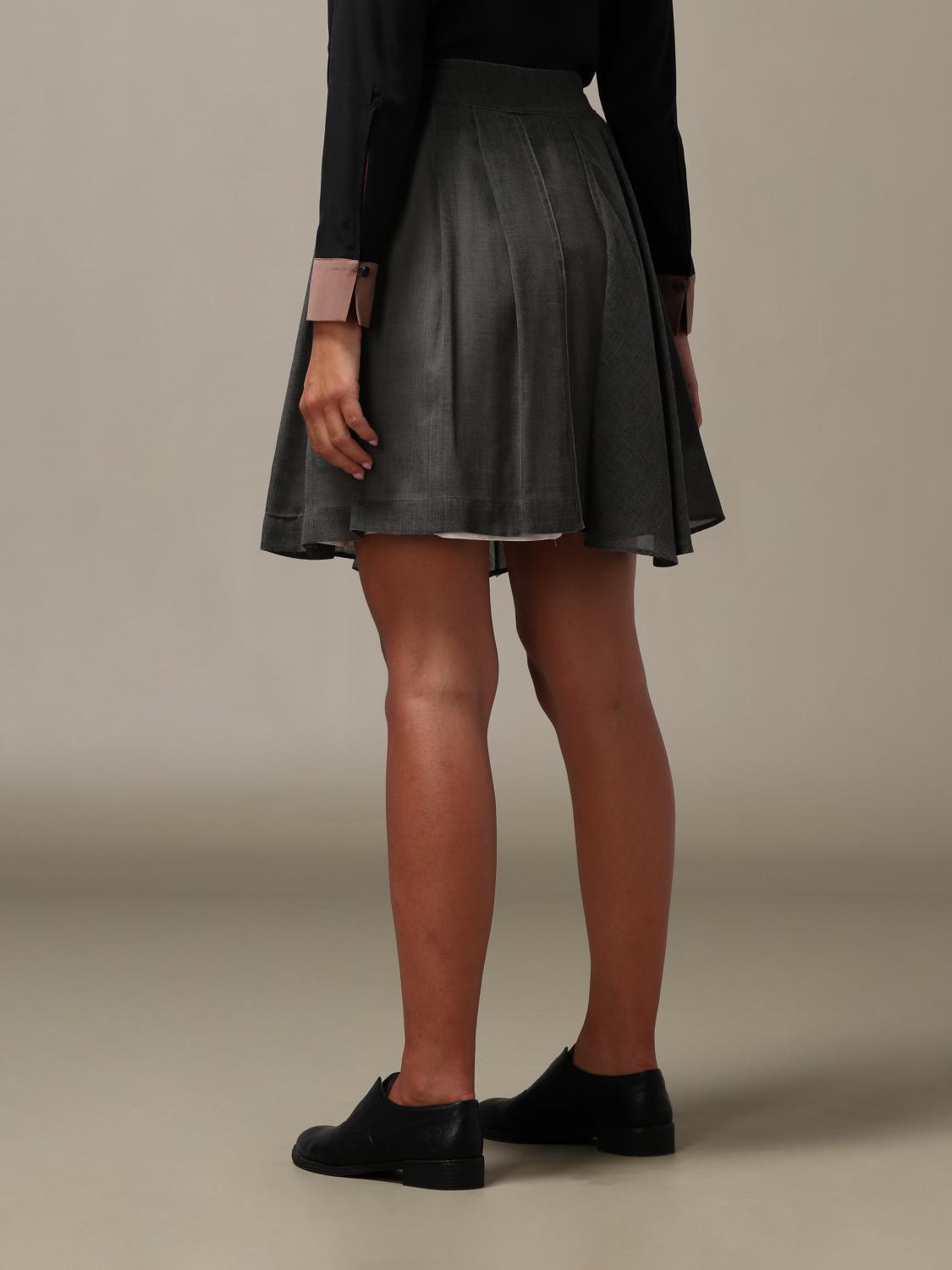 ALYSI: Skirt women - Grey | Skirt Alysi 150011A0030 GIGLIO.COM