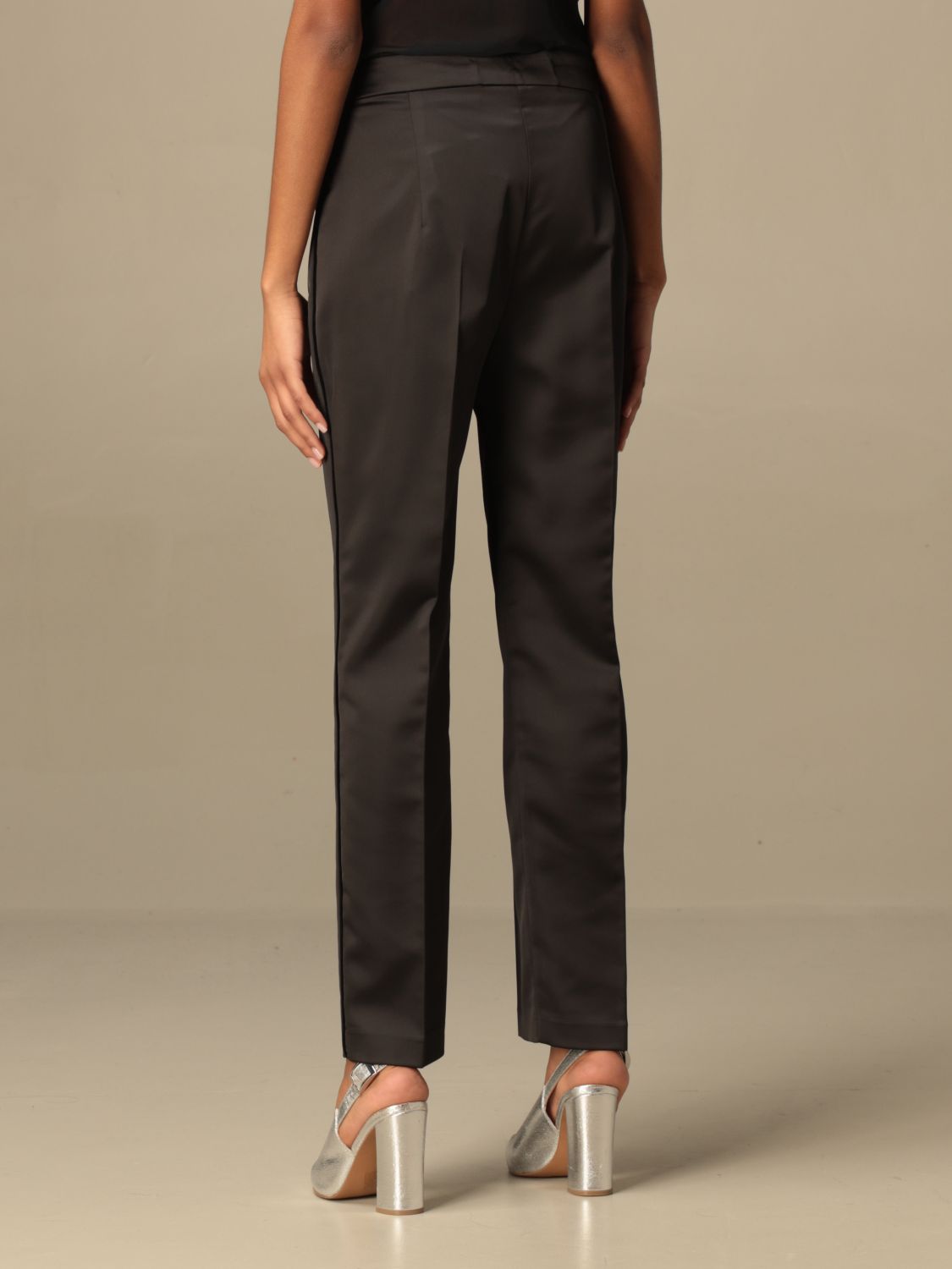 HANITA: high-waisted trousers | Pants Hanita Women Black | Pants Hanita ...