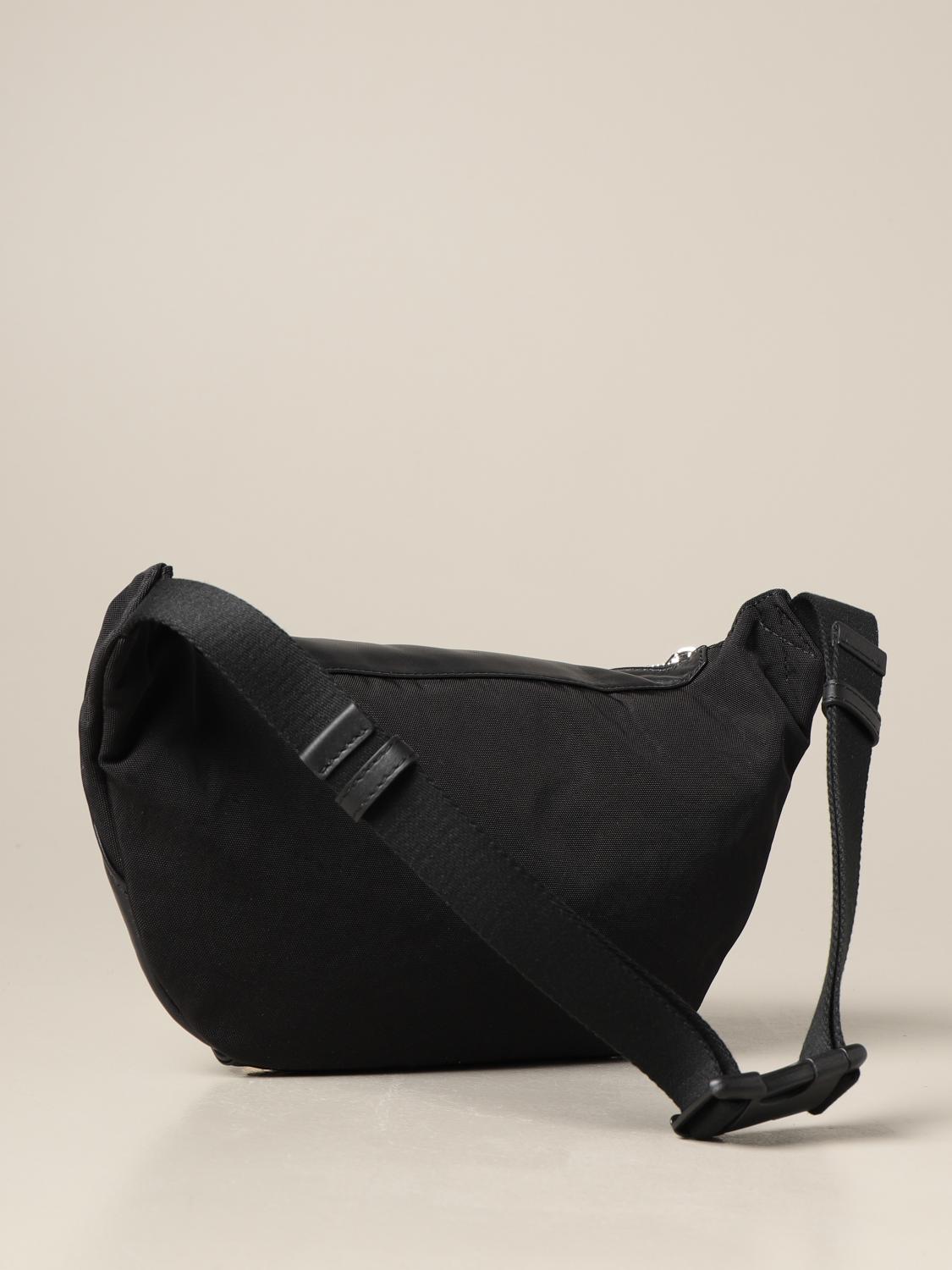 LOEWE: leather belt bag with logo | Belt Bag Loewe Men Black | Belt Bag ...